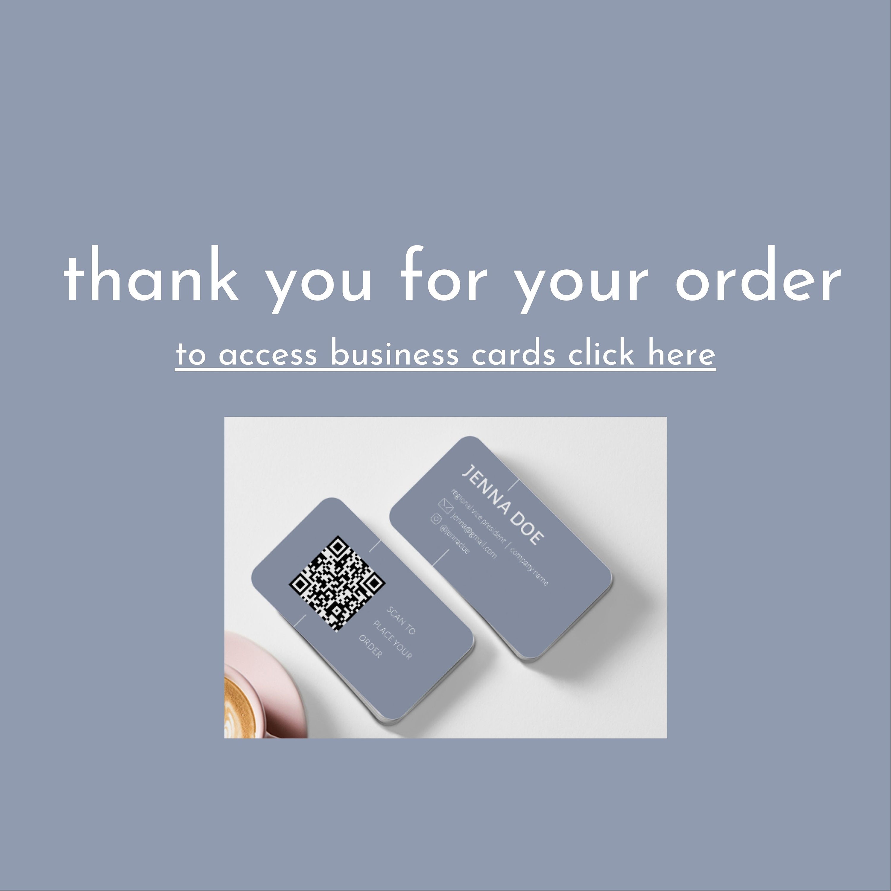 Rounded Business Cards // QR Code // Small Business // Minimalist ...