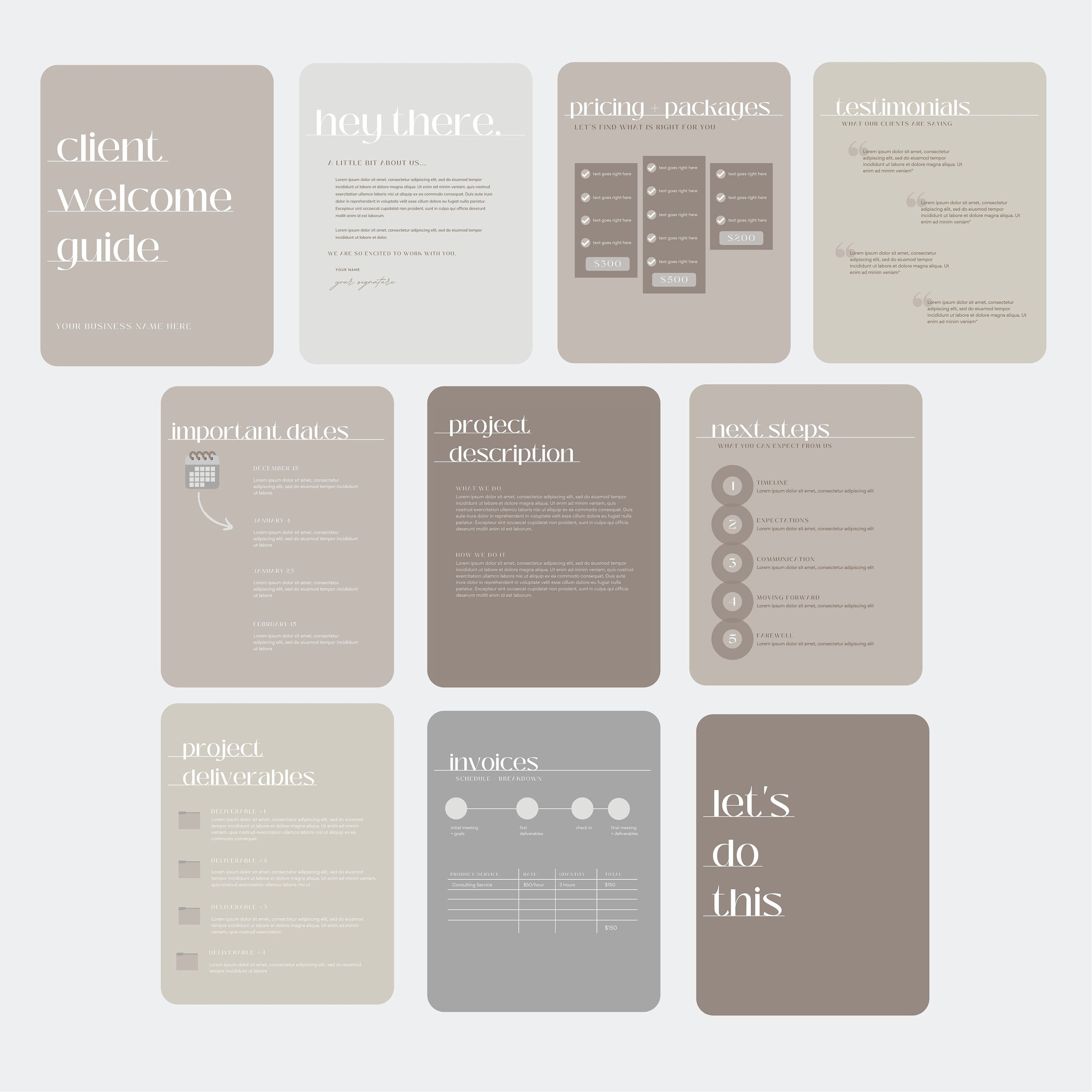 Client Welcome Packet Template // Client Onboarding Template // New ...
