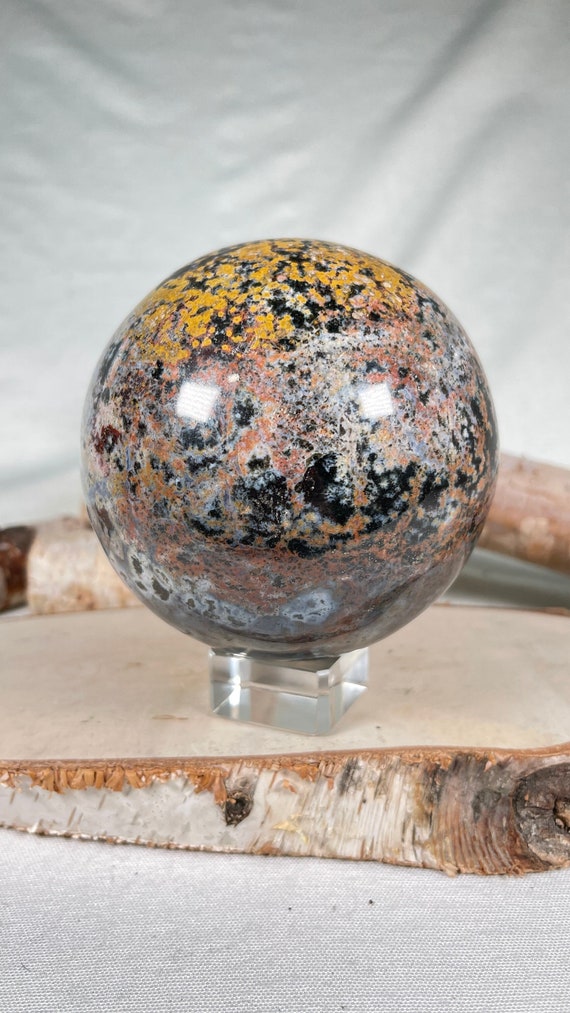 Home & Living High quality orbicular Ocean Jasper sphere unique Ocean ...