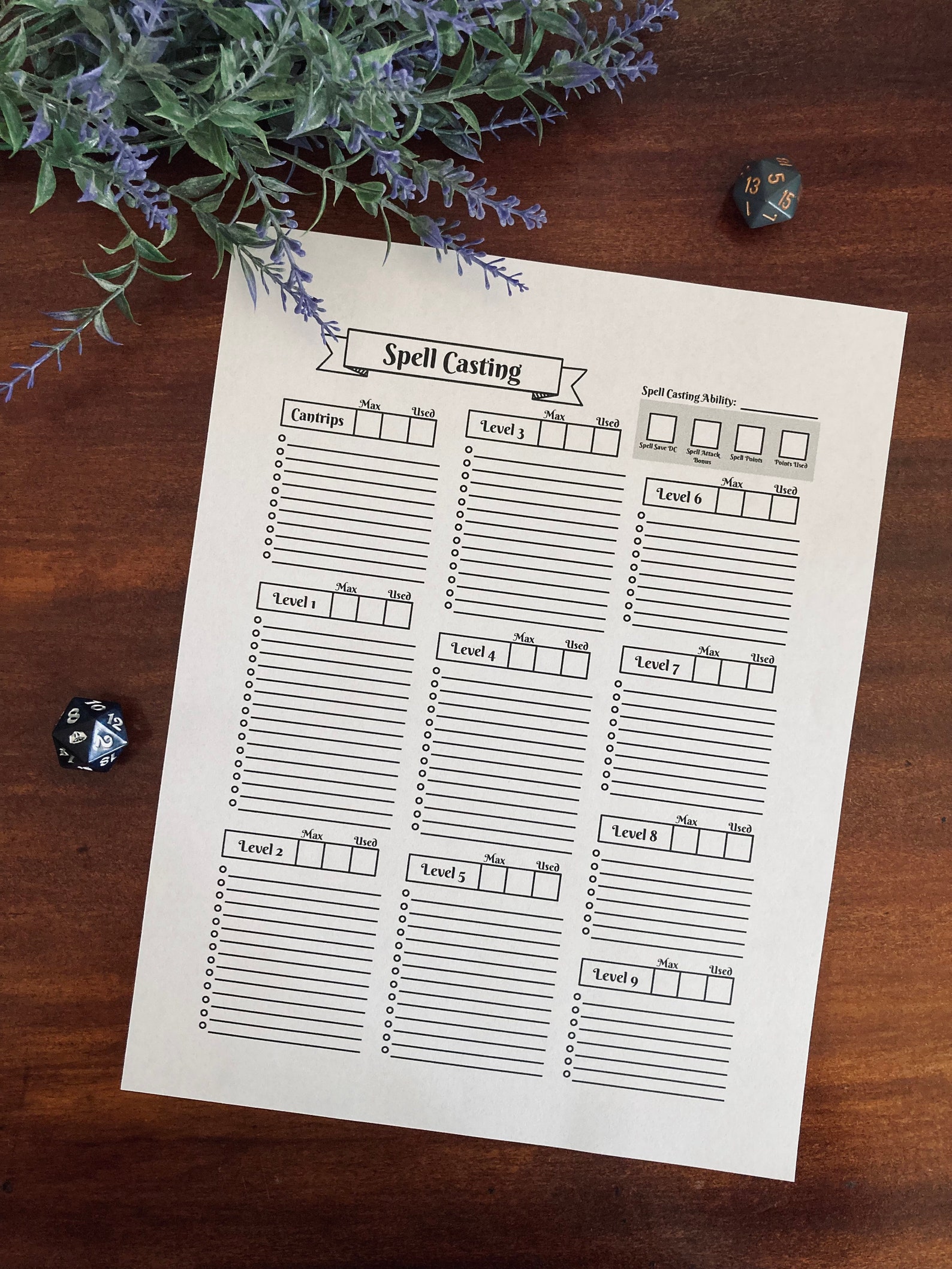 Custom Dungeons and Dragons Character Sheet/ Comprehensive D&D 5E Character Sheet PDF File - Etsy