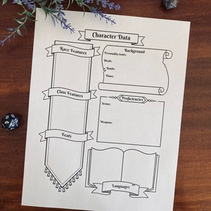 Custom Dungeons and Dragons Character Sheet/ Comprehensive D&D 5E Character Sheet PDF File - Etsy