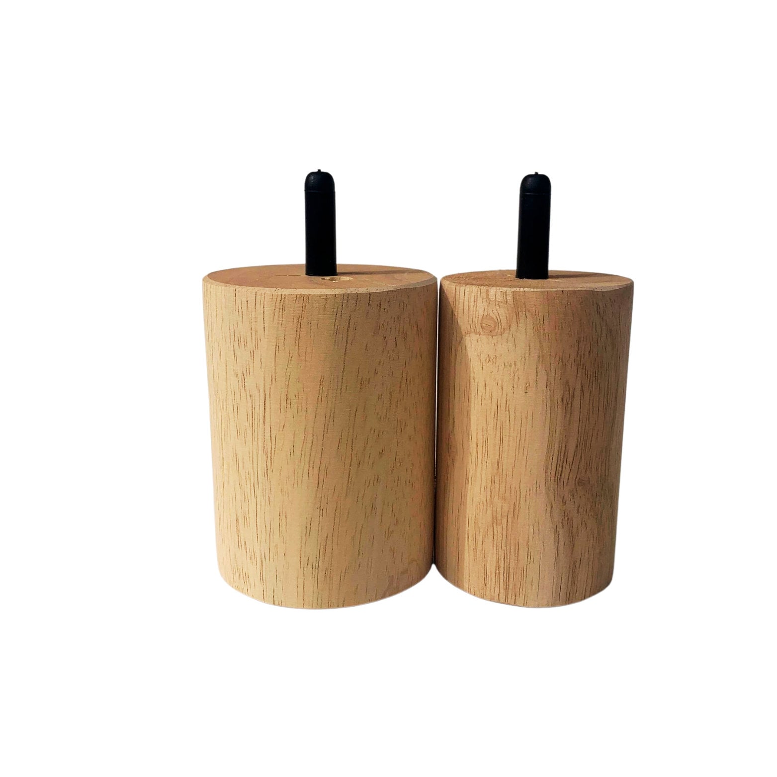 Cylinder Furniture Legs 2,3,4" Height by 2, 2 3/8, 3" Diameter. 5/16 ...