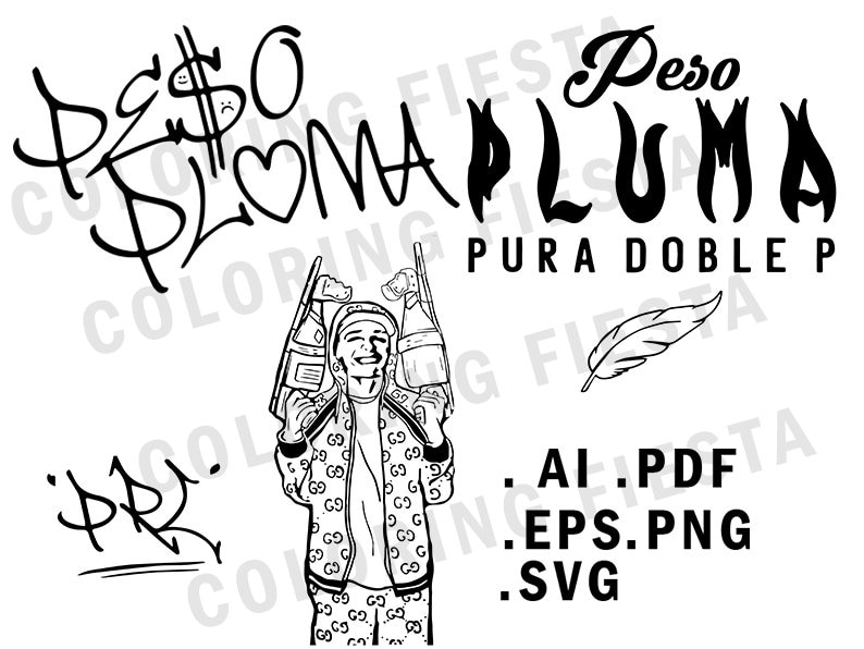 Peso Pluma PACK Vectores SVG vector File Png Eps vector - Etsy México