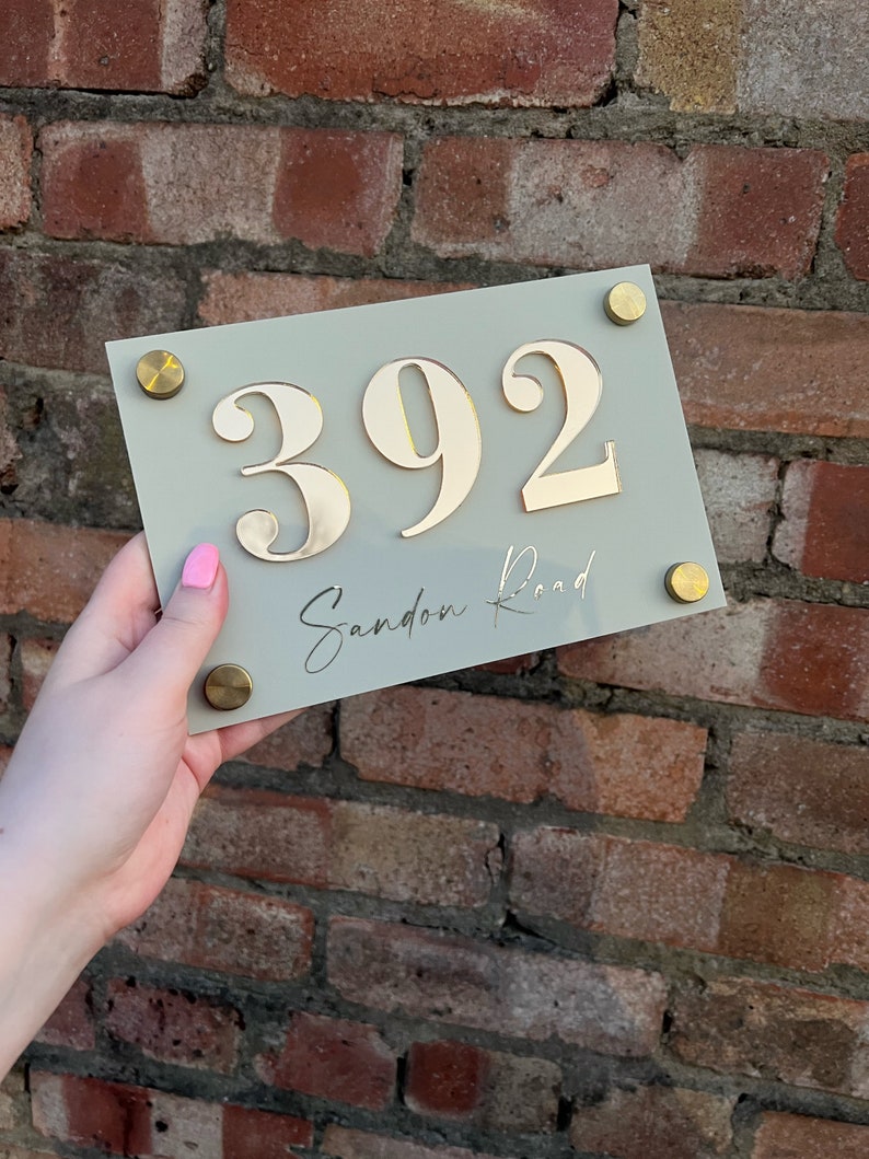 Luxury 2D or 3D Acrylic House Number With Fixings. - Etsy UK