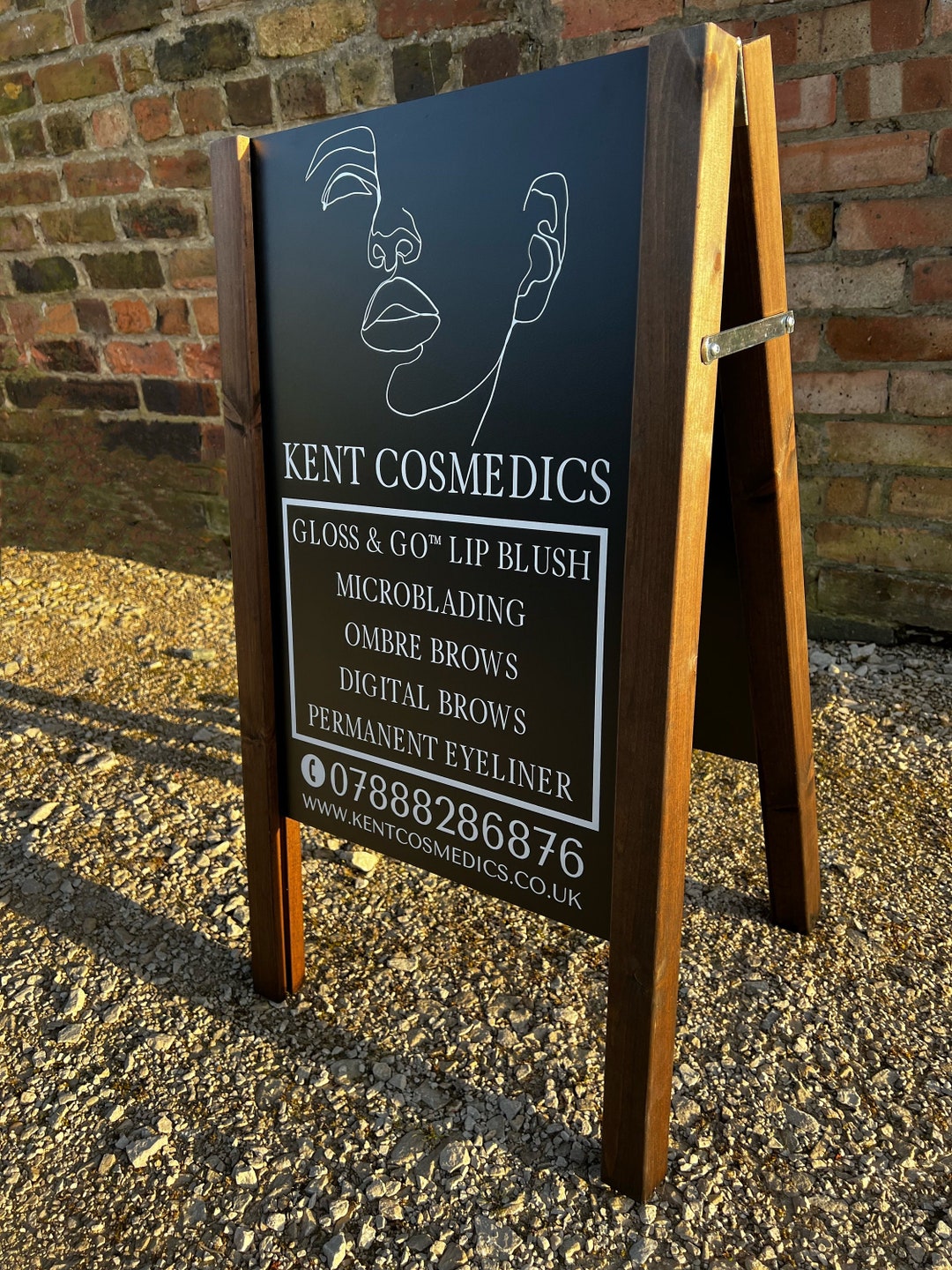 YOUR LOGO and Details Wooden A-frame Sign. Personalised A-frame Sign ...