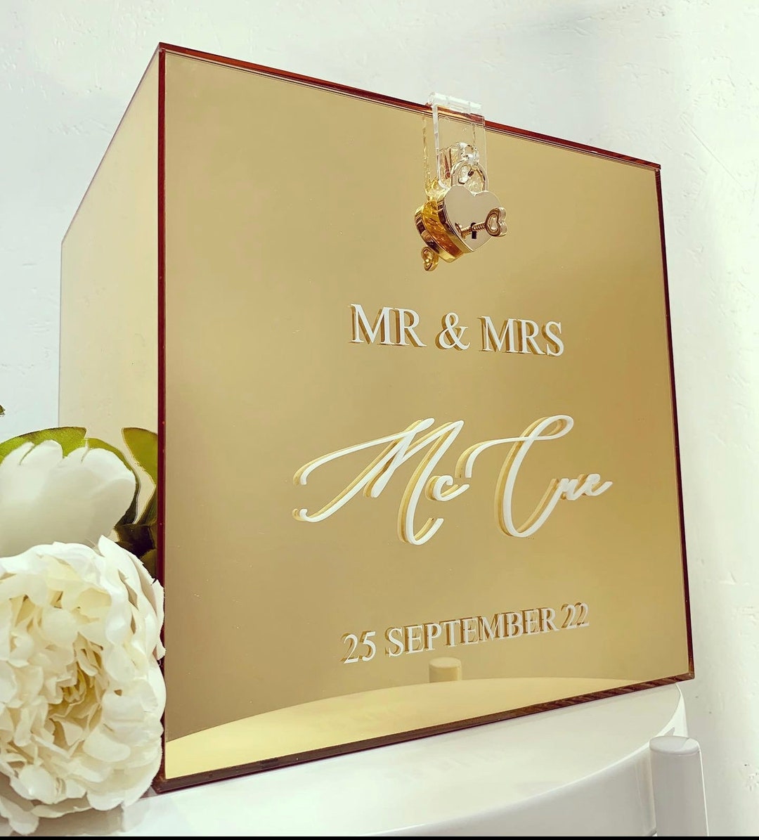 Charlotte Collection Acrylic Card Box, BRAND NEW Wedding Card Box Made ...