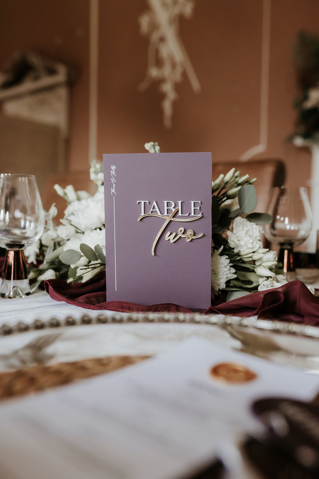 Chloe Collection Acrylic 3D Table Numbers - Etsy