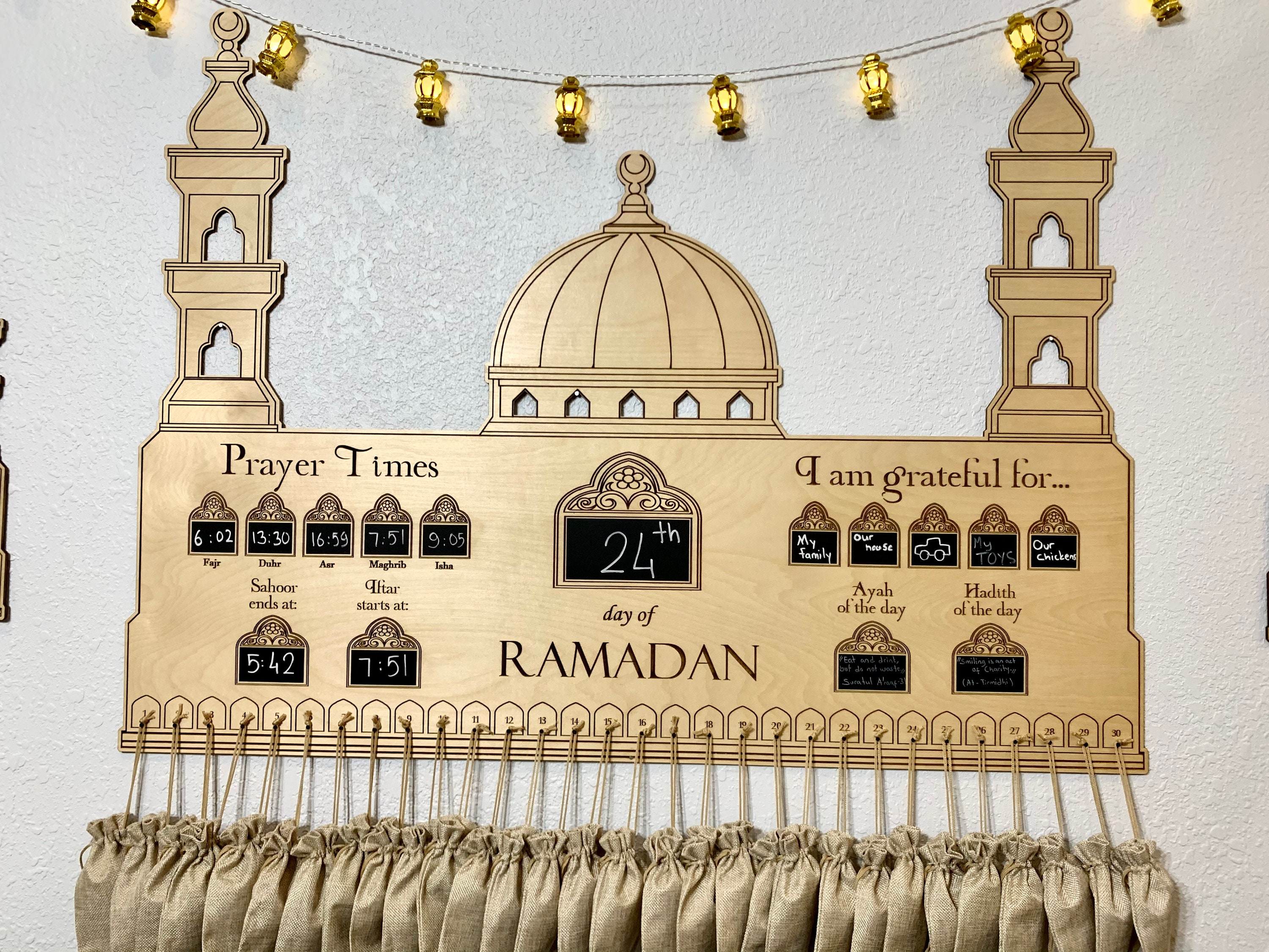 Ramadan Corner Decoration Set Ramadan Timetable Gratitude - Etsy