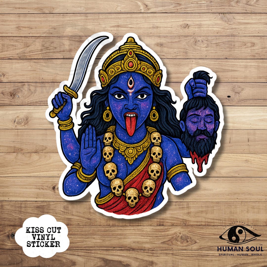 Kali Goddess Sticker: Fierce Hindu Art, Laptop Decal - Etsy