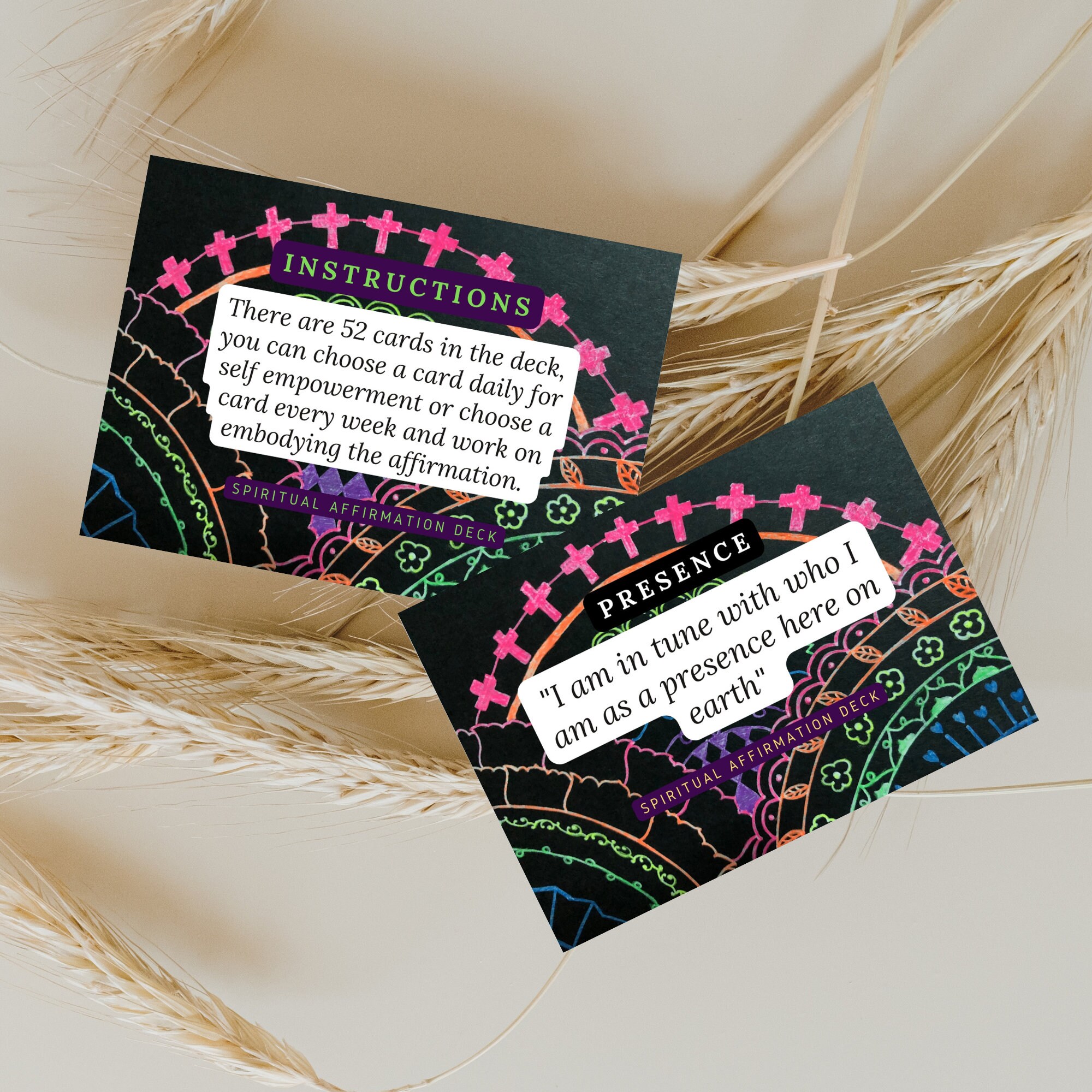 Spiritual Affirmation Cards: 52-card Self-mastery Deck (digital ...