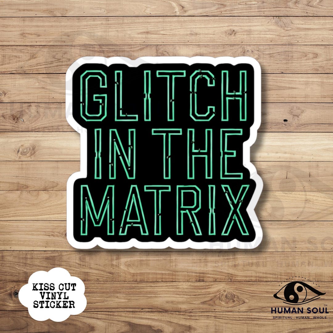 Glitch in the Matrix Kiss-cut Stickers: Retro Laptop Decals - Etsy
