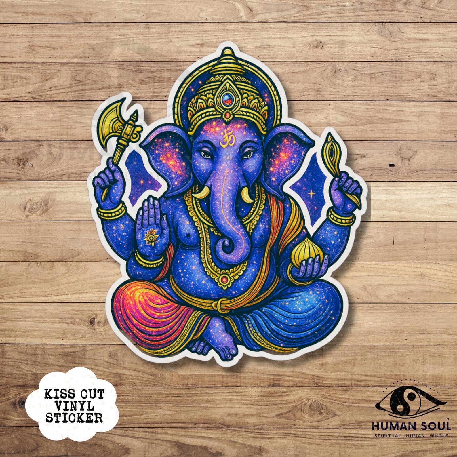 Ganesha Vinyl Sticker: Celestial Galaxy Elephant Art - Hindu Car Decal ...
