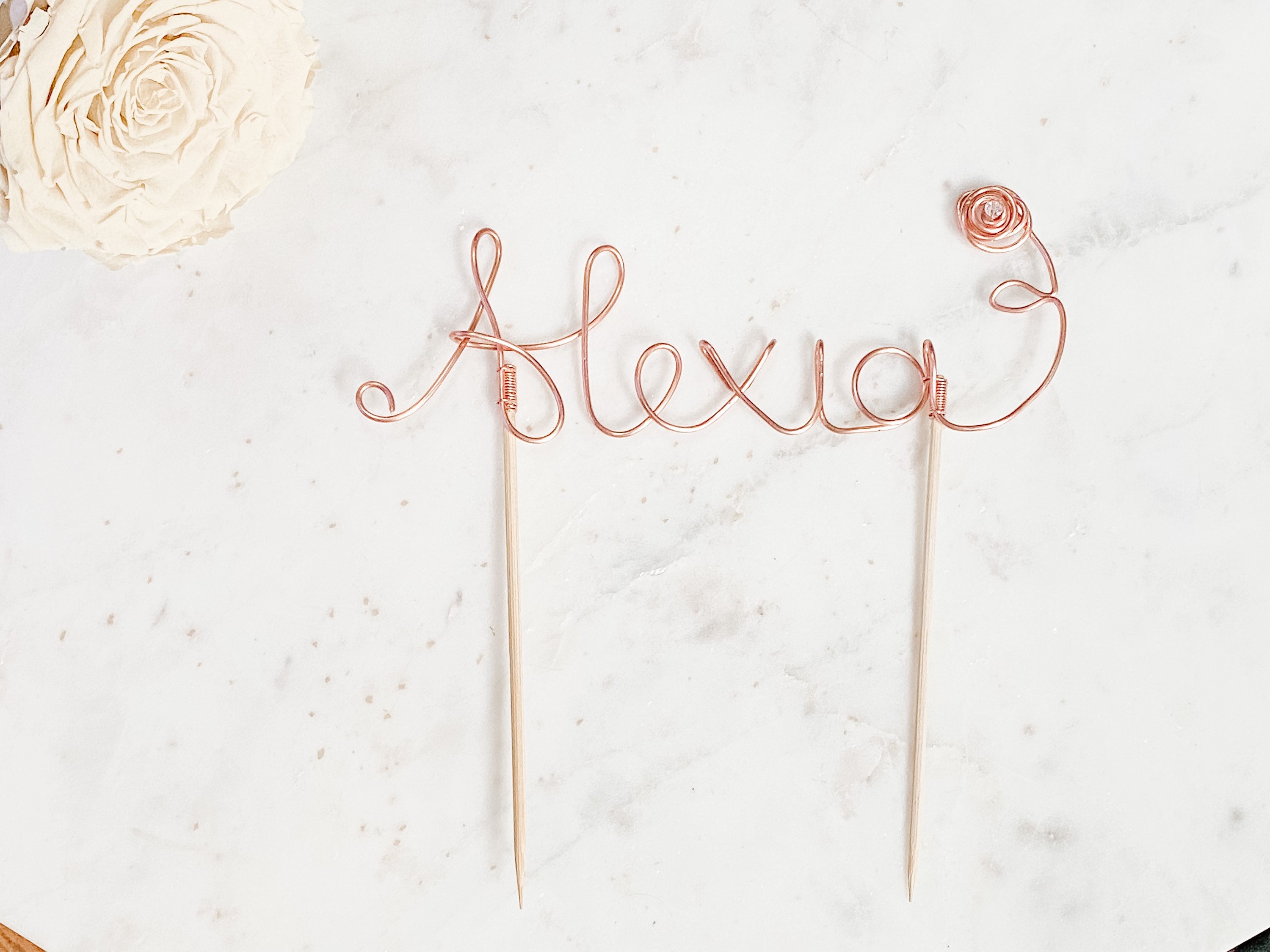 Topper de pastel personalizado topper de pastel de alambre - Etsy México