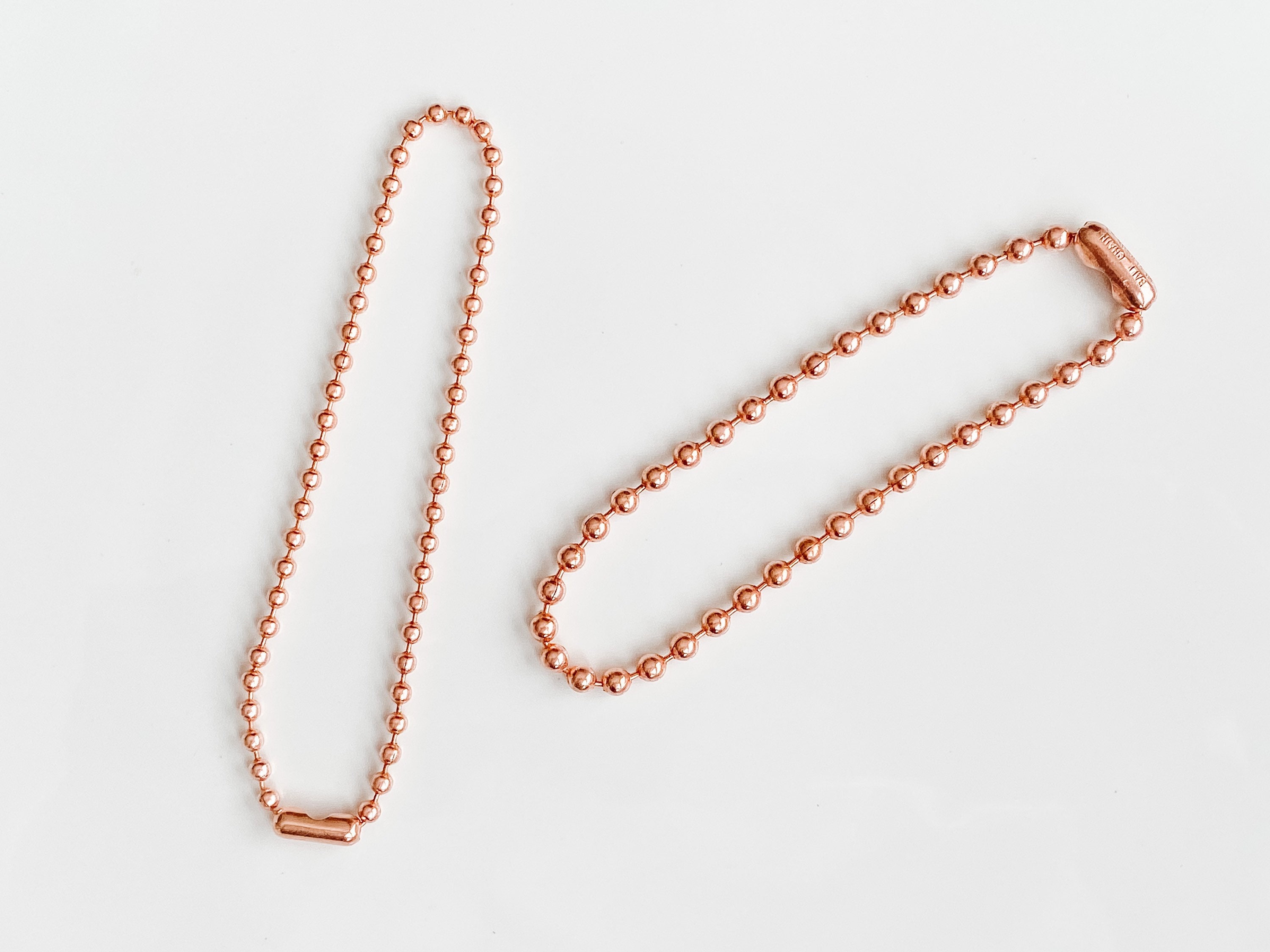 Solid Copper Beaded Chain Bracelet, Copper Bracelet Ball Chain Custom ...