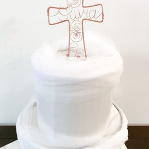 Cross Cake Topper, Baptism Cake Topper Communion Cake Topper ...