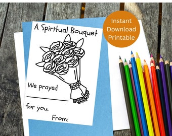 Custom Priest Spiritual Bouquet Printable Card / Catholic Gift / Prayer ...