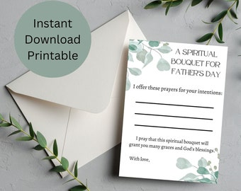 Catholic Father's Day Activity: Spiritual Bouquet Card - Etsy