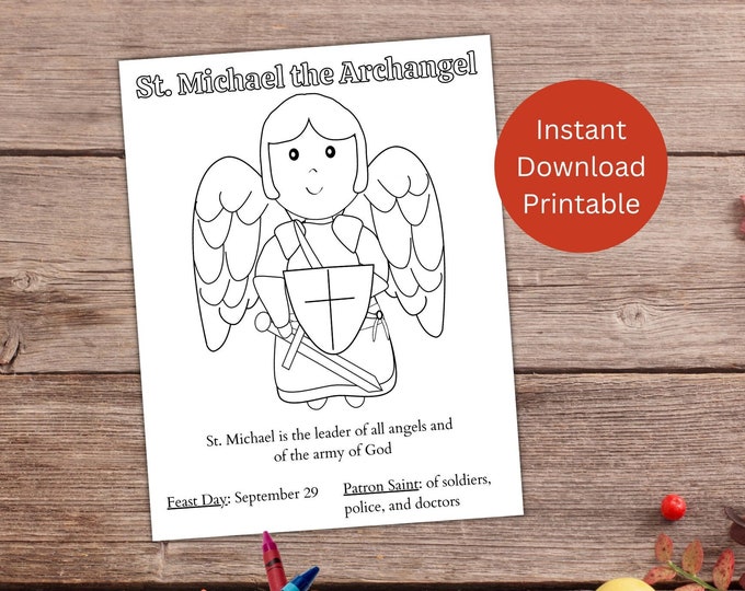 St. Gianna Coloring Page, Printable Saint Coloring, Catholic Kid's ...