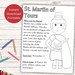 St. Martin of Tours Coloring Page / Printable Coloring Page / Saint ...