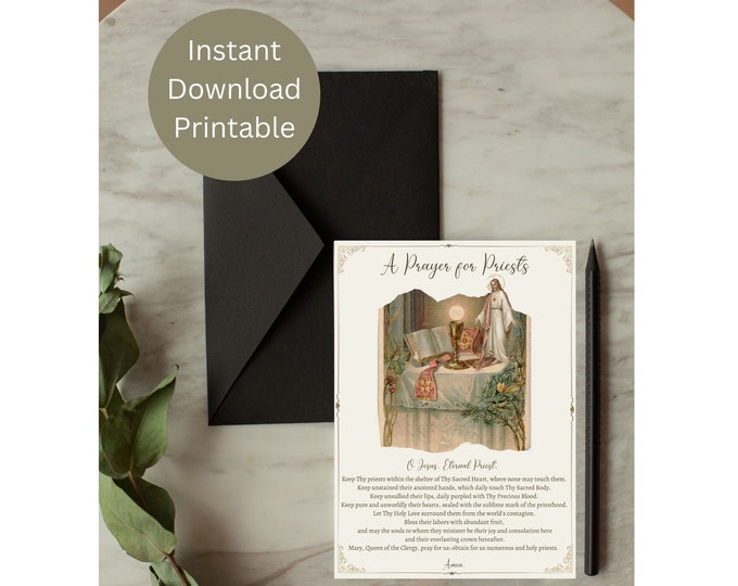 Large Catholic Priest Leaving Card Priest New Appointment Card Priest ...