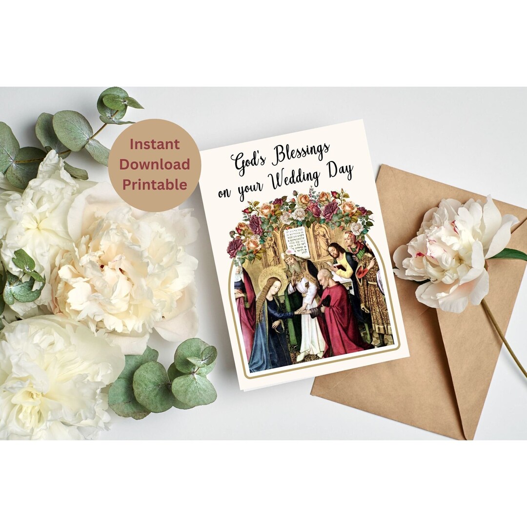 Wedding Card / Catholic Wedding Card / Printable Wedding Card - Etsy