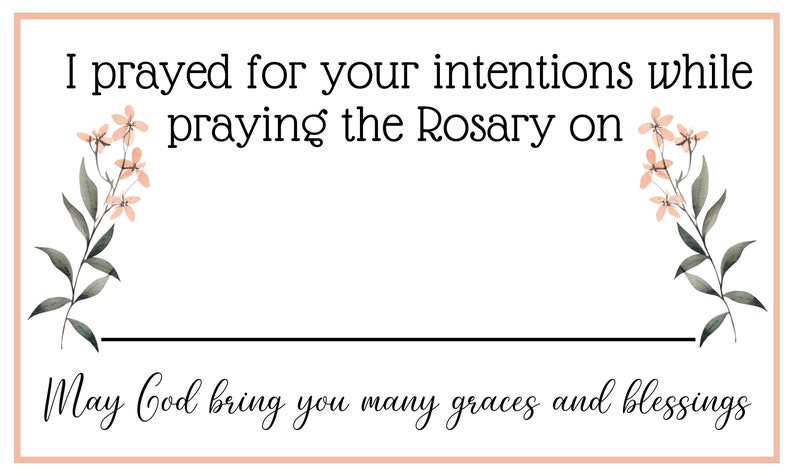 Mini Prayer Intention Printable Cards, Catholic Prayer Cards, Spiritual ...