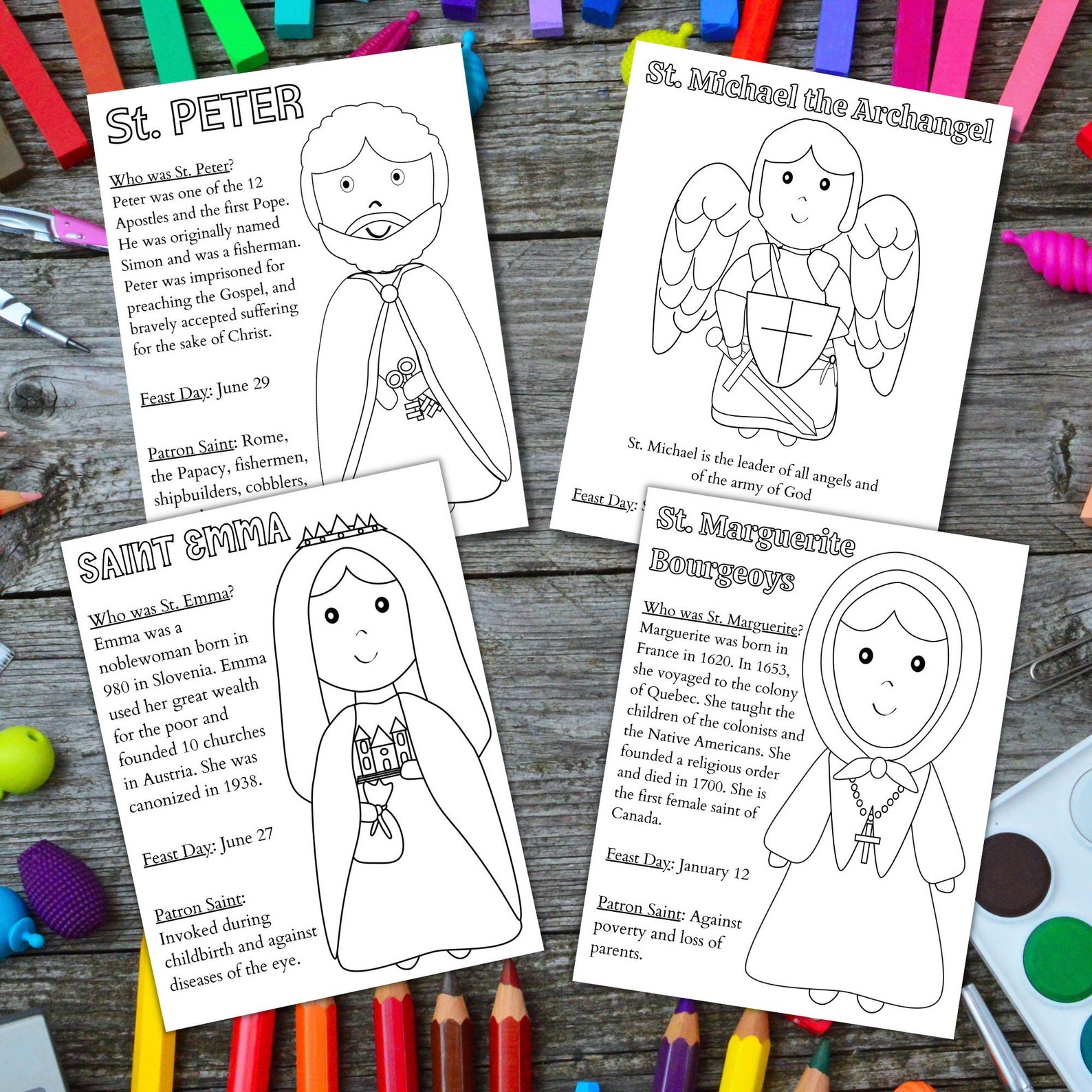 All Saints' Day Kids Bundle, Catholic Saints' Day Printable Games ...