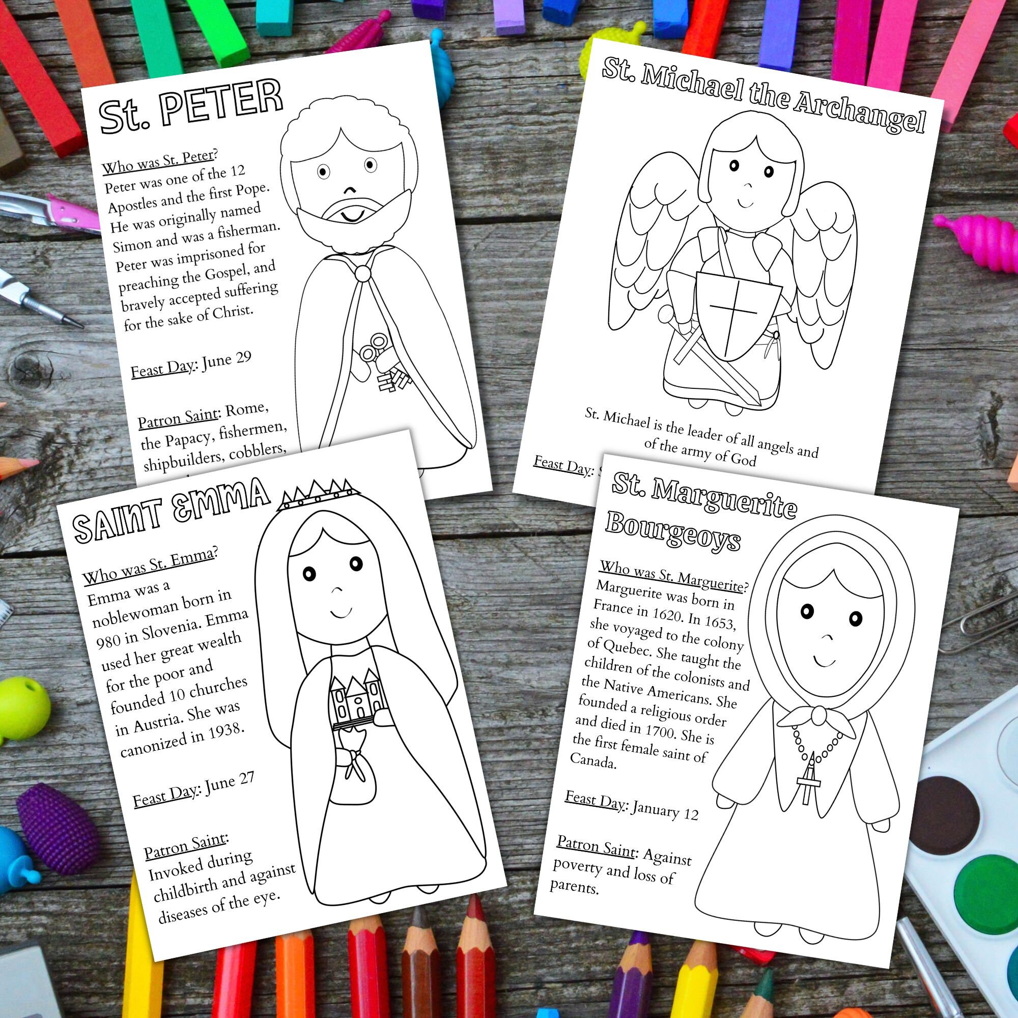 All Saints' Day Kids Bundle, Catholic Saints' Day Printable Games ...