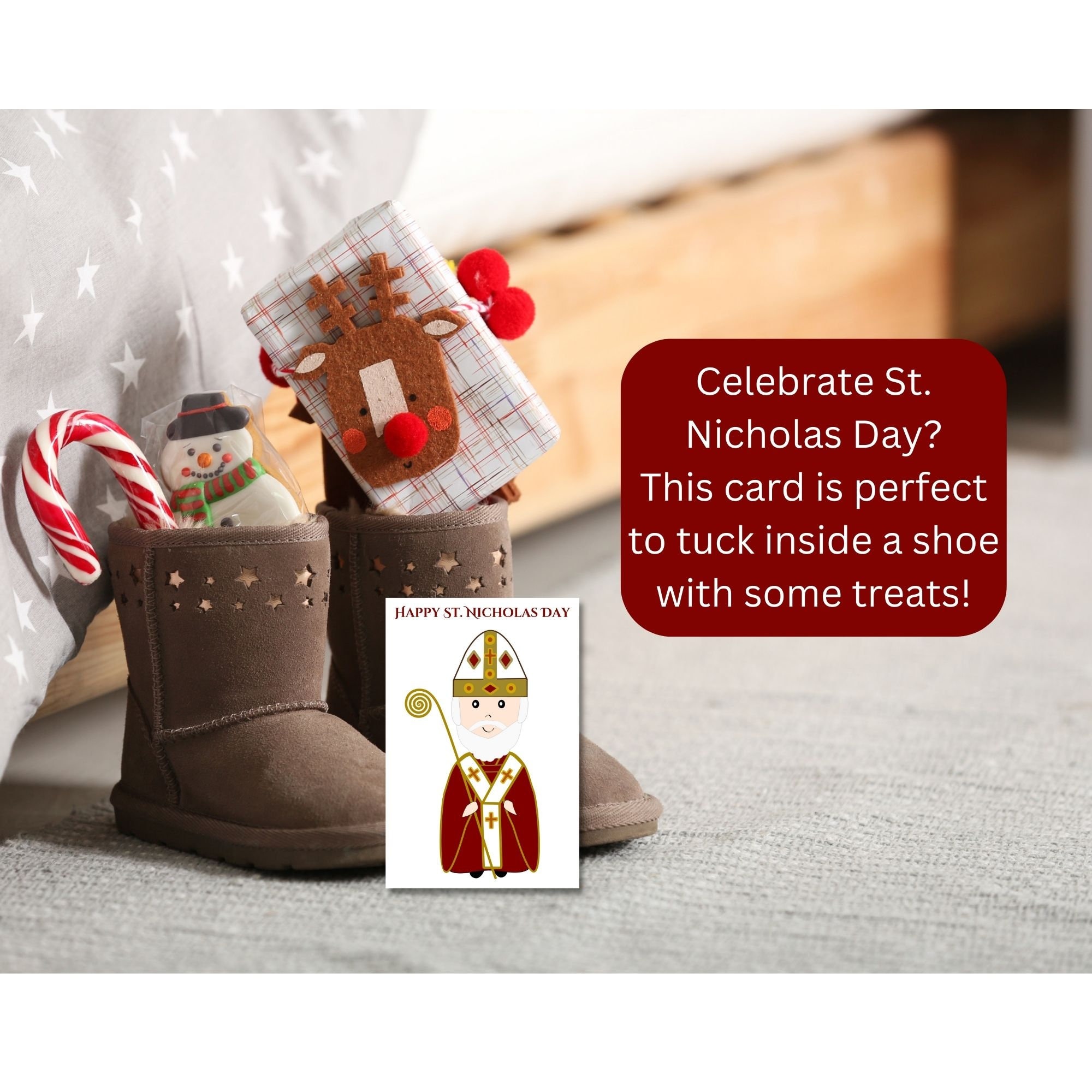 St. Nicholas Day Card / Printable Catholic Card / Party Favor ...