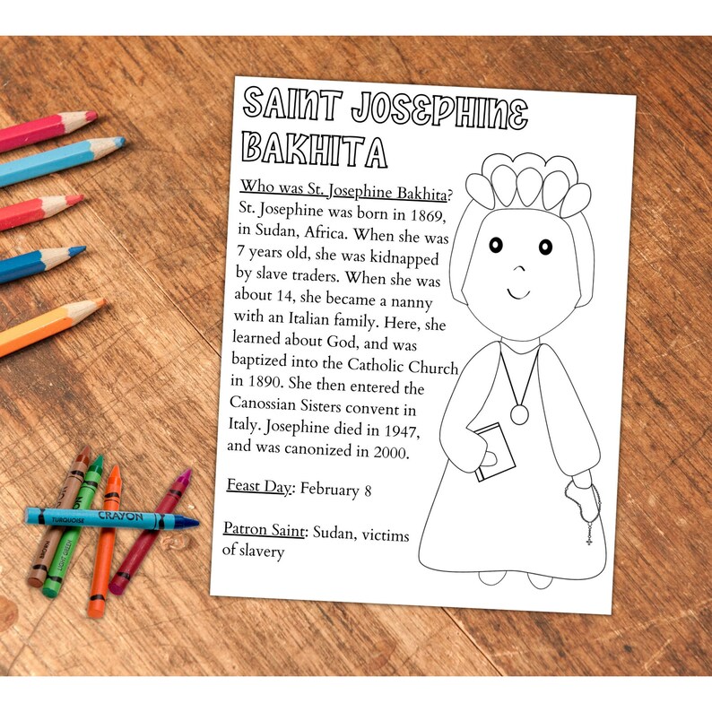 Printable Saint Coloring Pages, February Saints Pictures to Color, St ...
