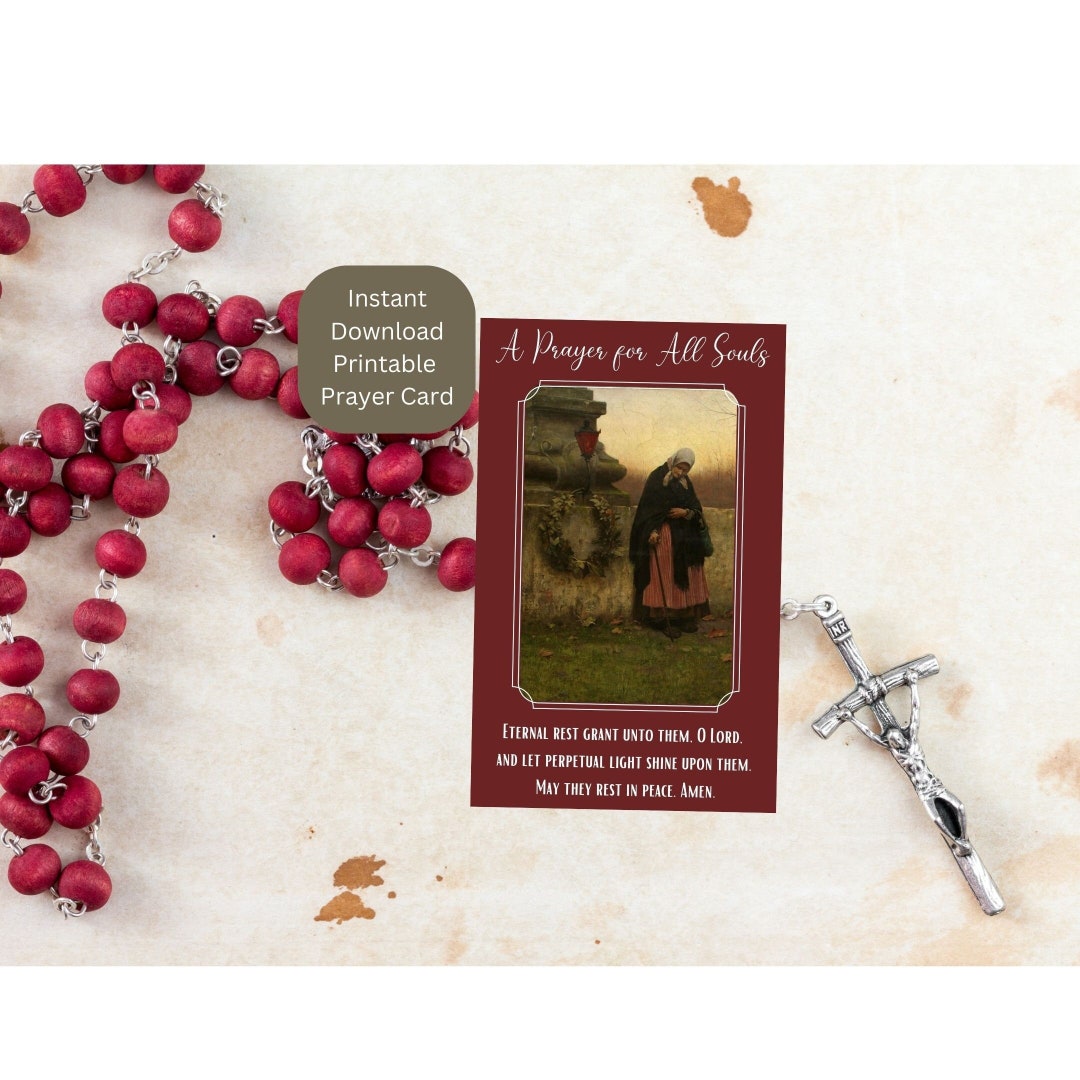 All Souls' Day Printable Prayer Cards, Catholic Prayer, Feast of All ...
