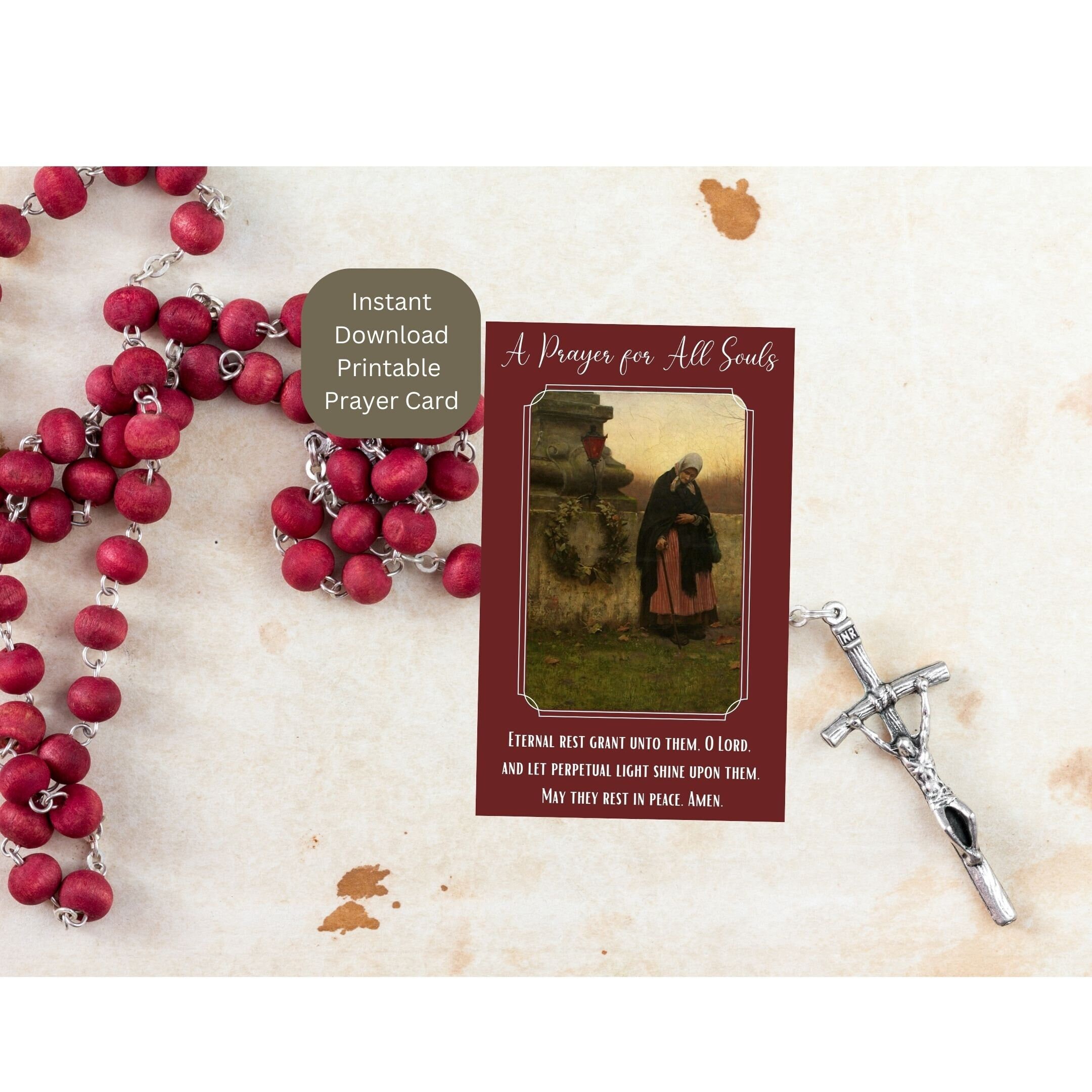 All Souls' Day Printable Prayer Cards, Catholic Prayer, Feast of All ...