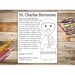 St. Charles Borromeo Coloring Page, Printable Saint Coloring, Catholic ...