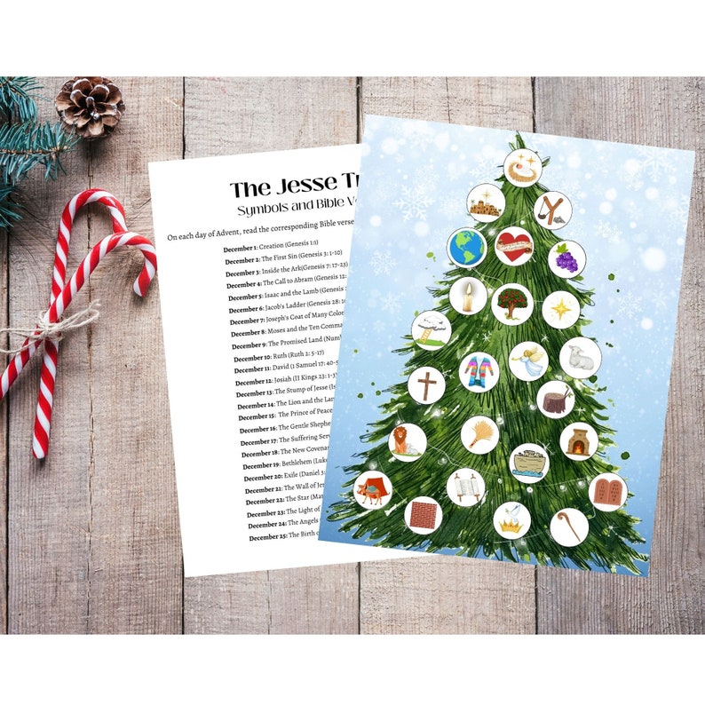 Jesse Tree Printable Activity, Catholic Jesse Tree for Kids, Advent ...