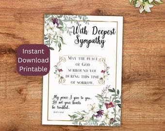 Spiritual Sympathy Card, Catholic Sympathy Card, Printable Sympathy ...