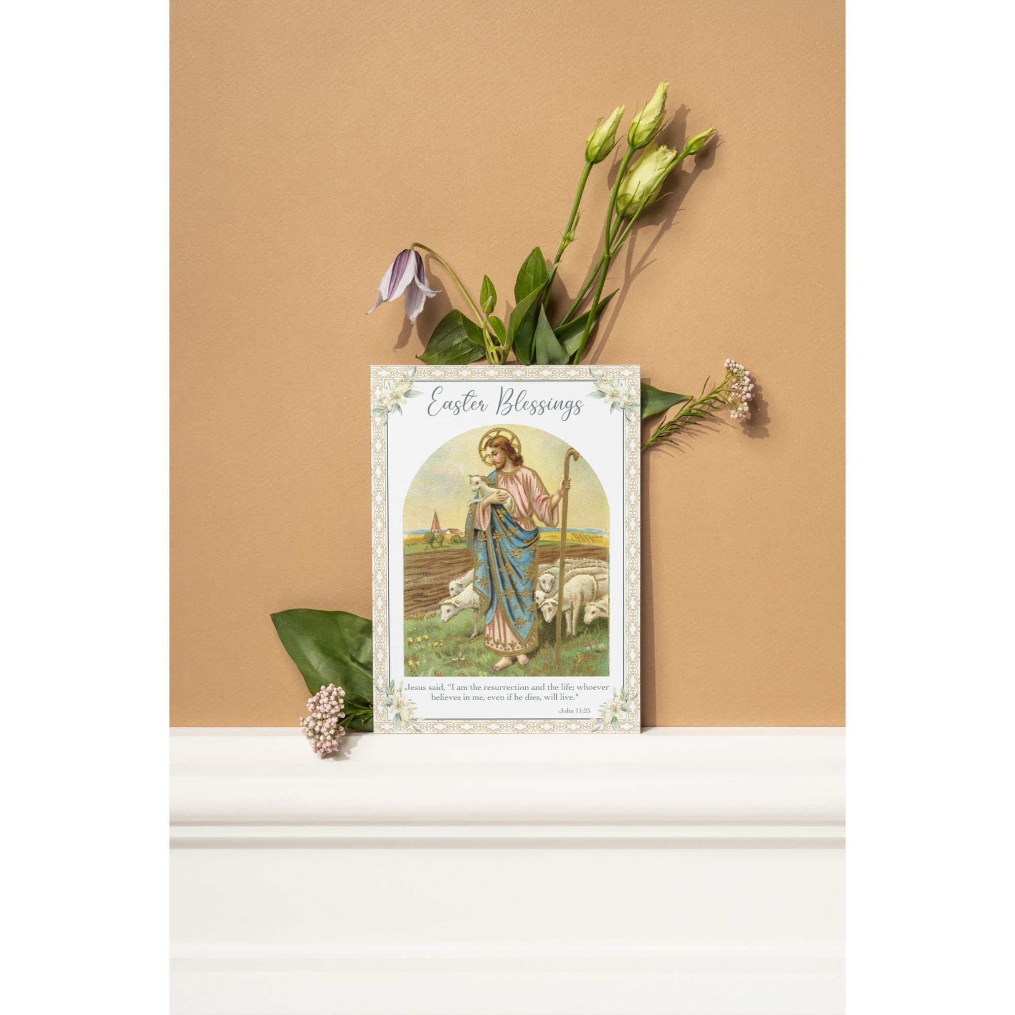 Catholic Easter Card, Printable Religious Easter Card, Easter Blessings ...