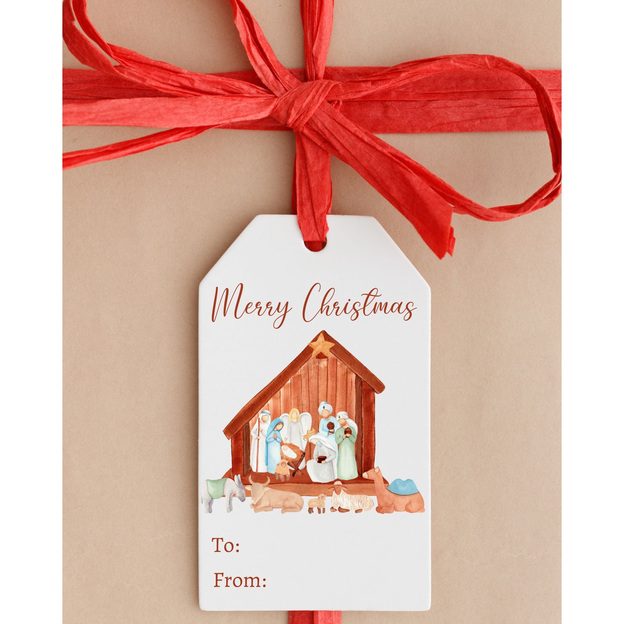 Printable Christmas Gift Tags / Nativity Gift Tags / Catholic - Etsy