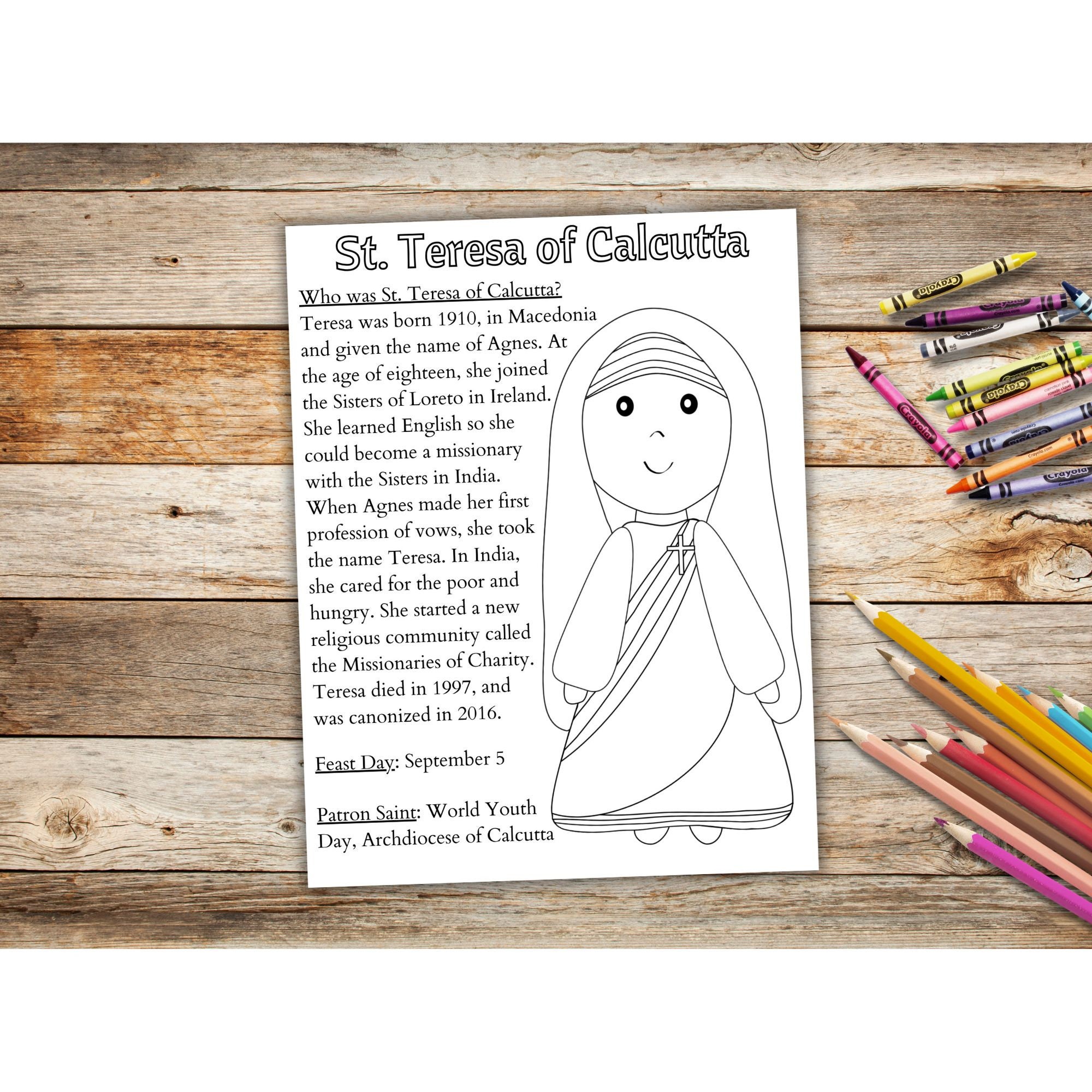 Printable September Saint Coloring Pictures, St. Andrew Kim Taegon, St ...