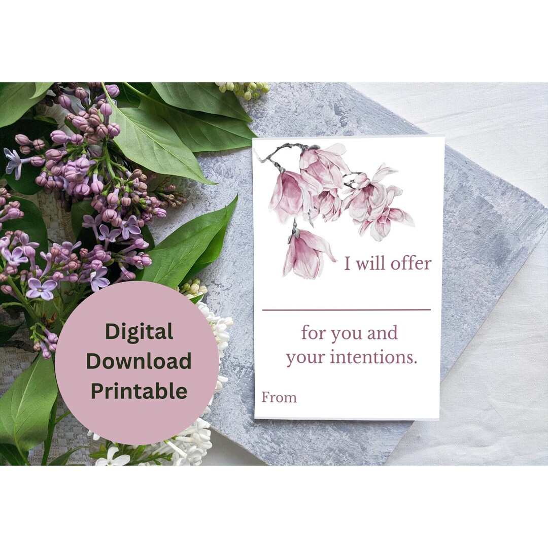 Spiritual Bouquet Printable Card / Catholic Gift / Prayer Card - Etsy