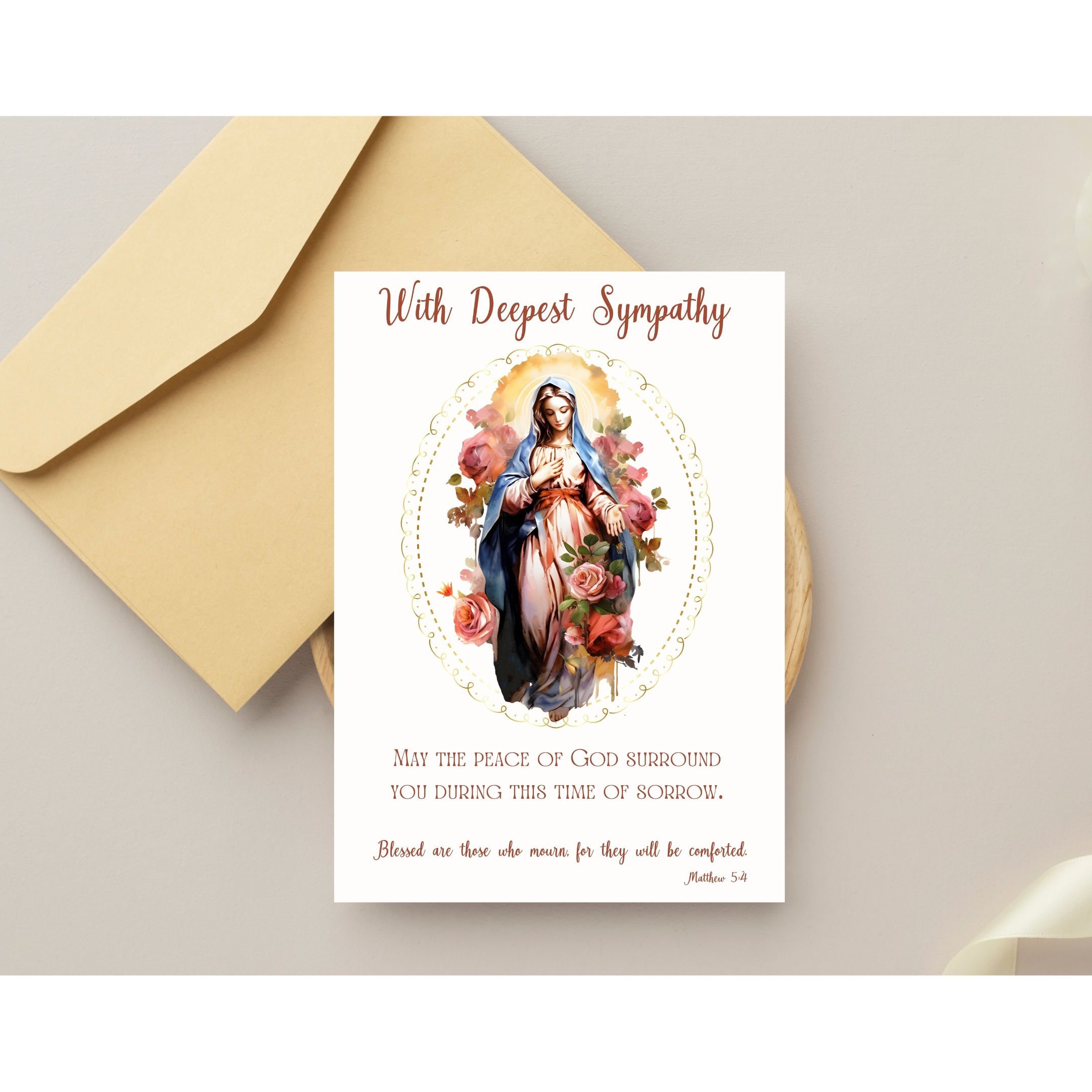 Catholic Sympathy Card / Catholic Bereavement Card / Catholic ...