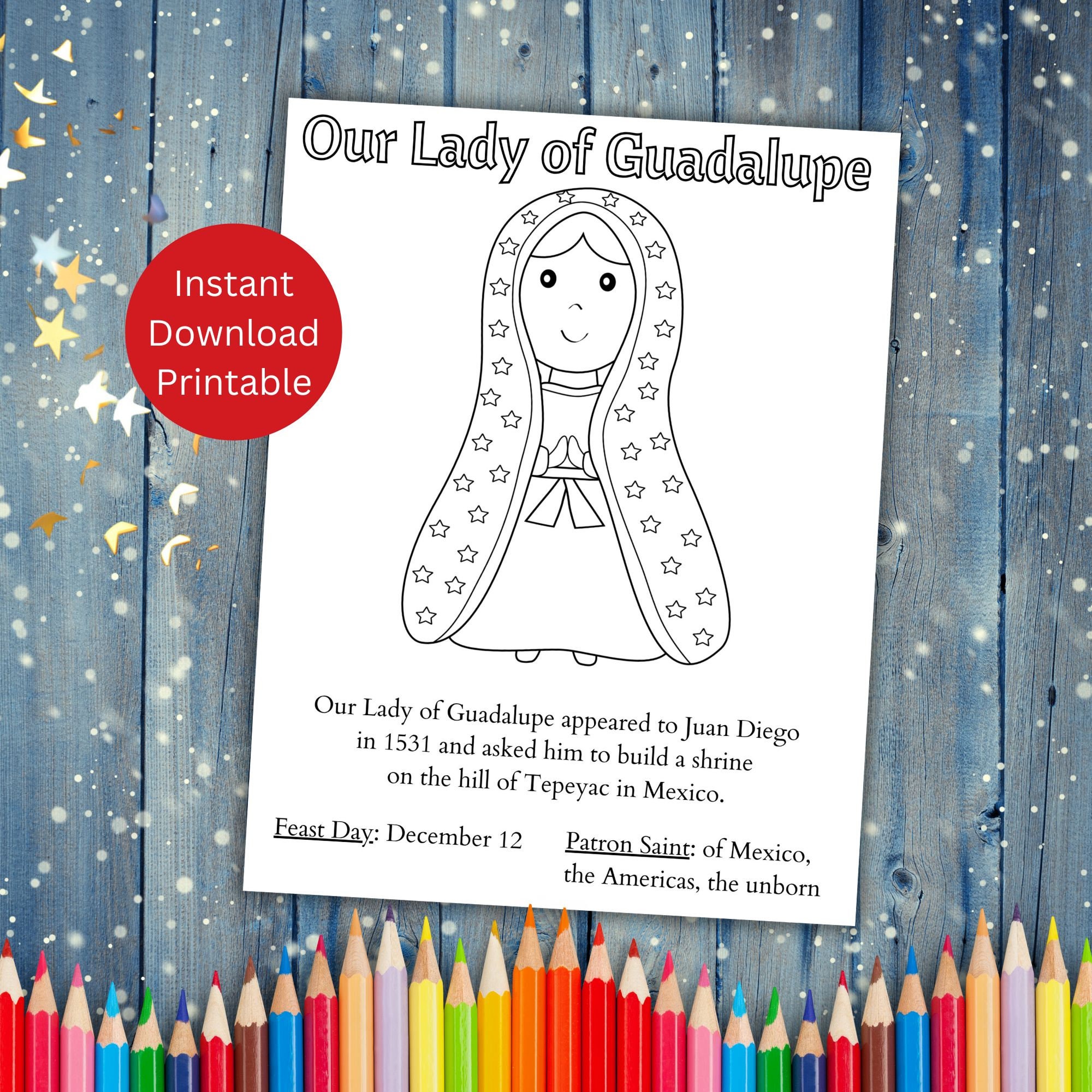 Marian Apparitions Coloring Pages, Printable Mary Coloring, Catholic Kid's Activity, Our Lady ...