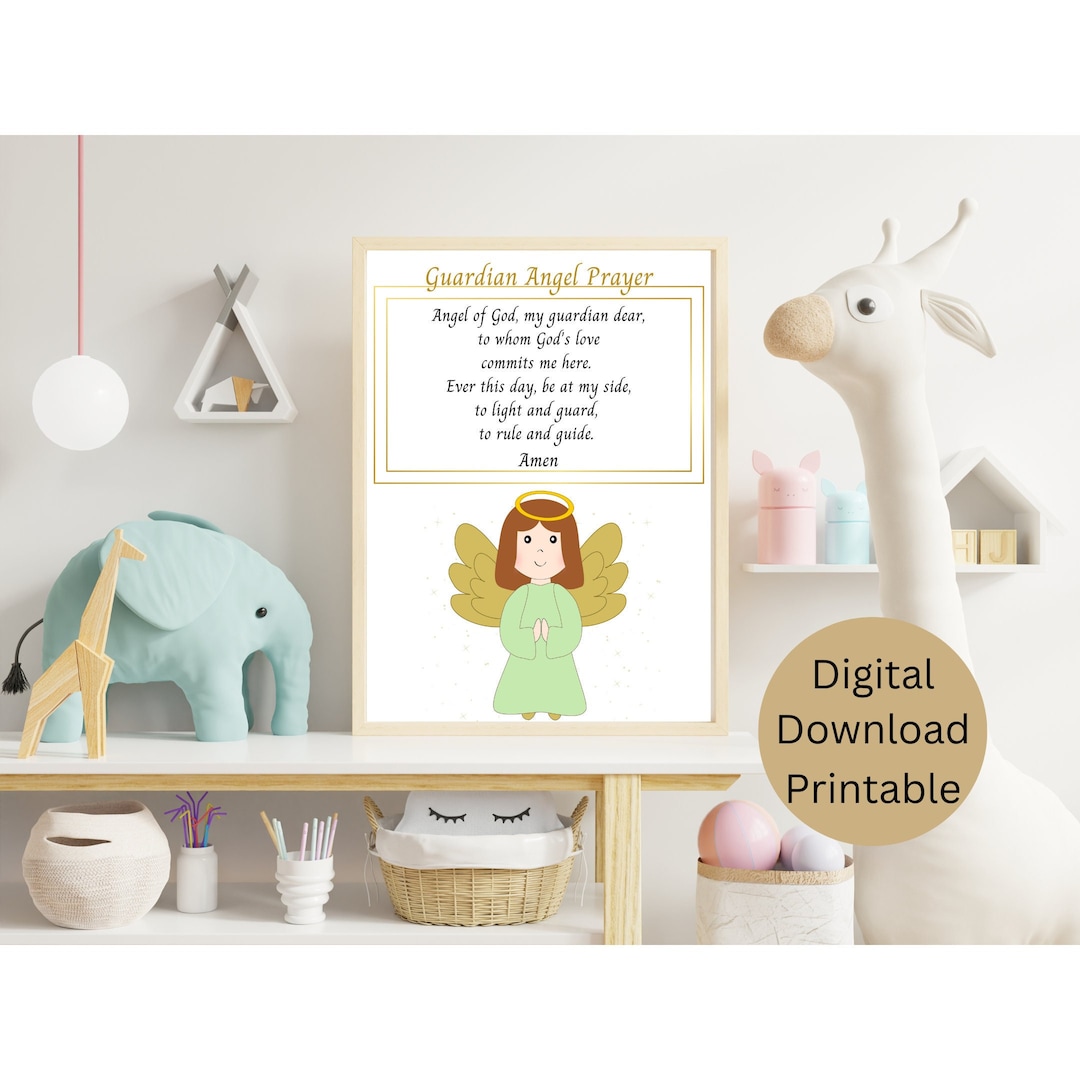 Guardian Angel Prayer Printable / Catholic Print / Catholic - Etsy