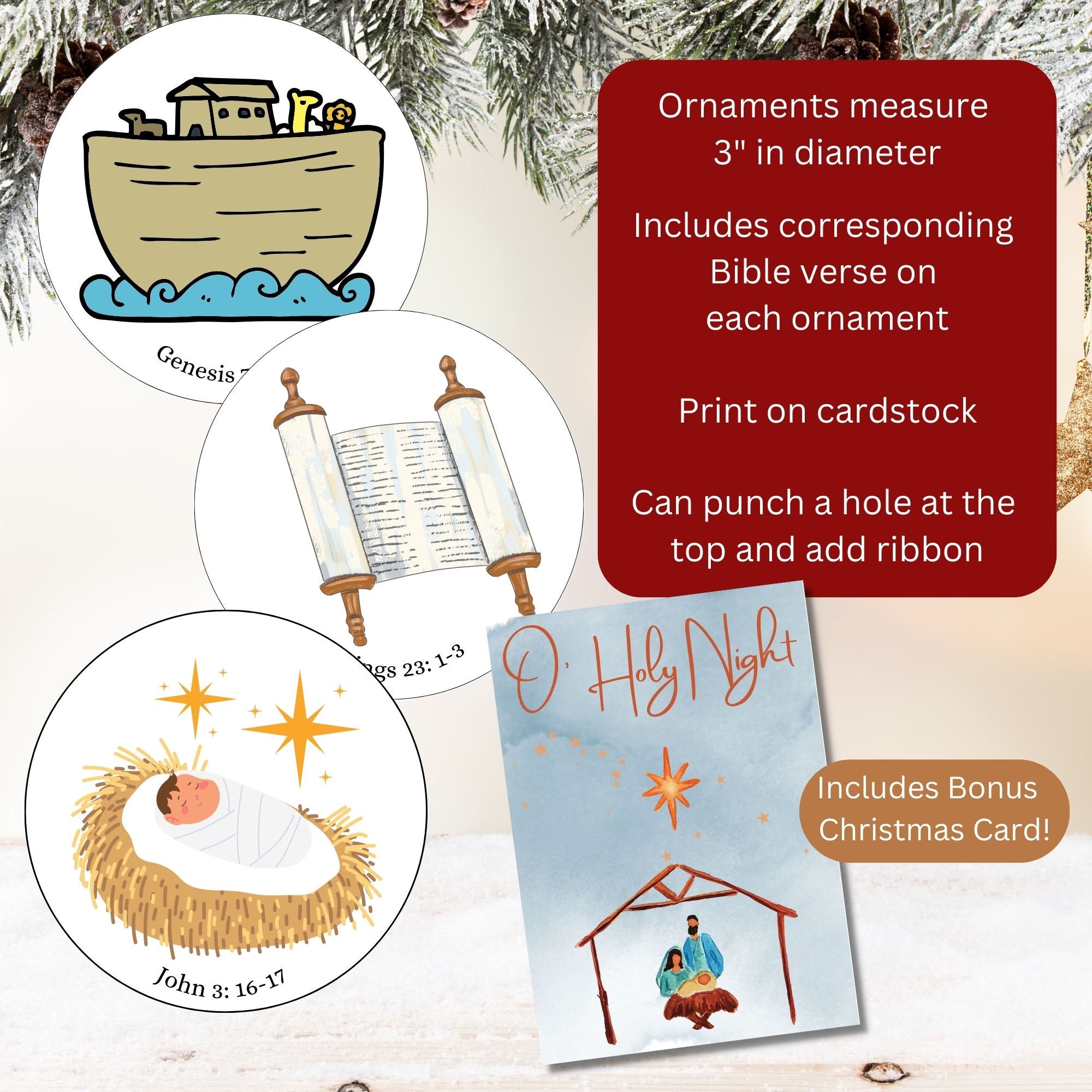 Printable Jesse Tree Ornaments/ Catholic Ornaments / Jesse Tree ...
