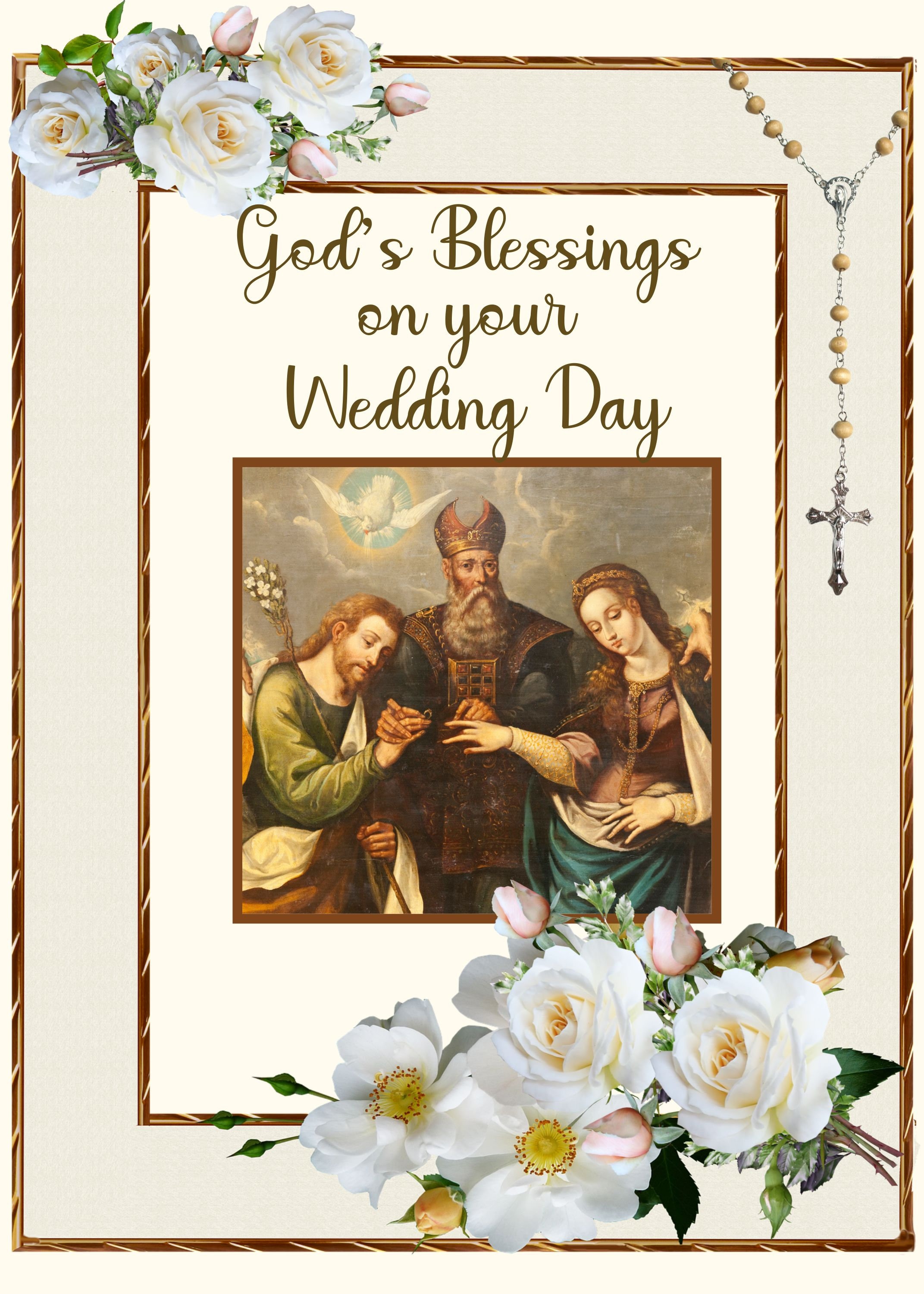 Catholic Wedding Printable Card, Holy Matrimony, Sacrament of Marriage ...