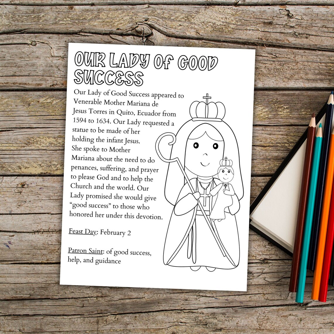 Marian Apparitions Coloring Pages, Printable Mary Coloring, Catholic ...