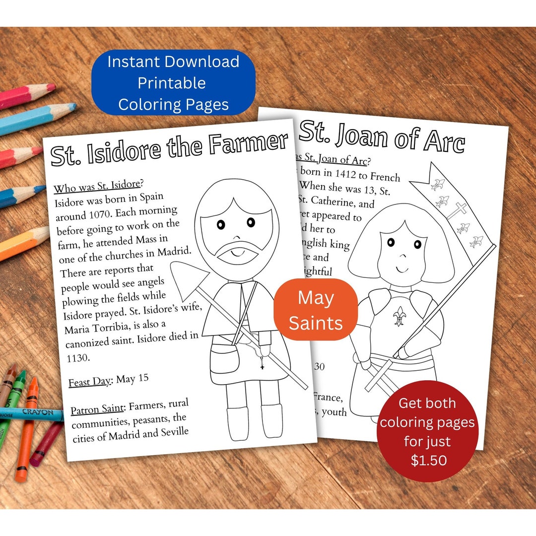 Printable Saint Coloring Pages, May Saints Pictures to Color, St ...