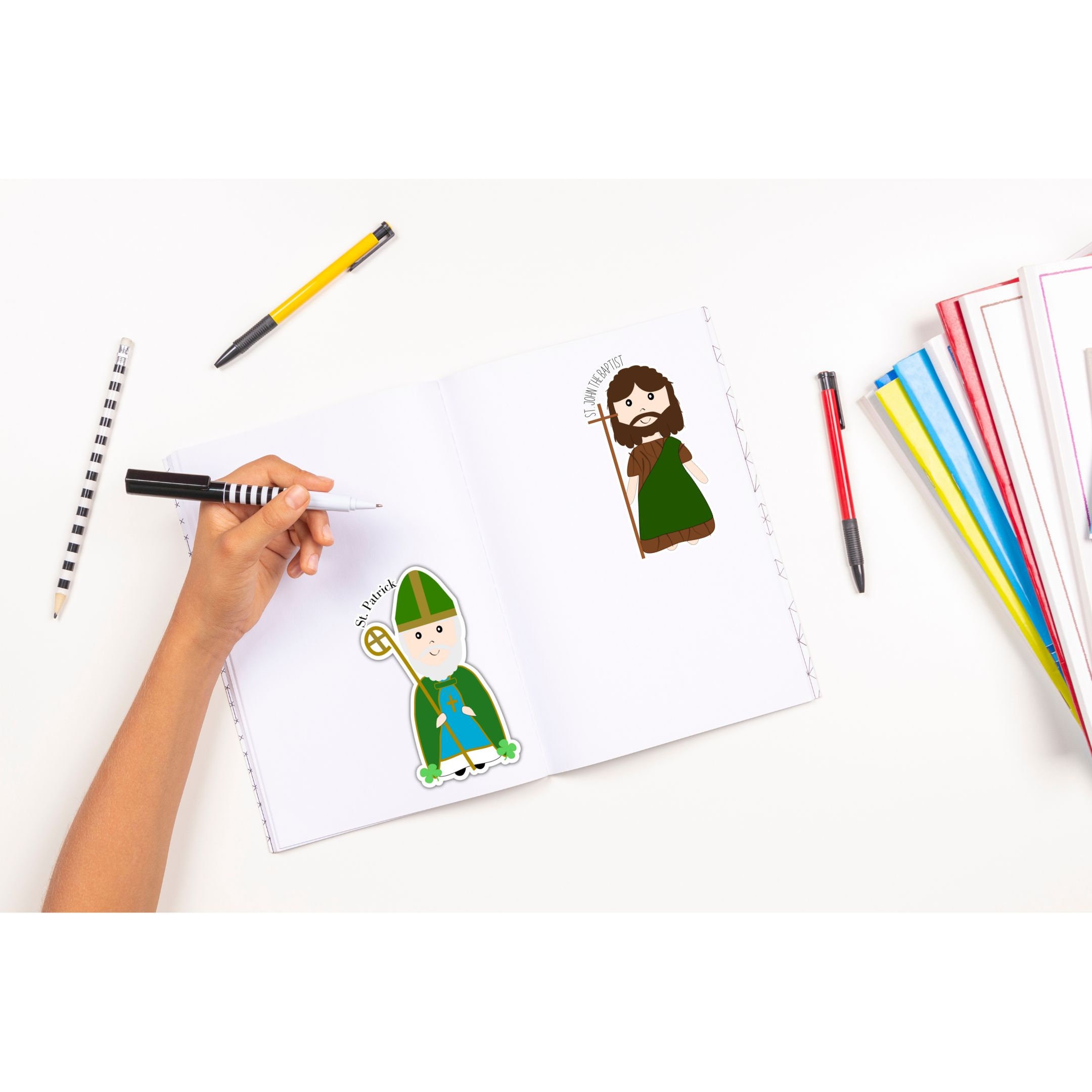 Bundle Catholic Saints Printable Stickers / Female Saints / Male Saints ...