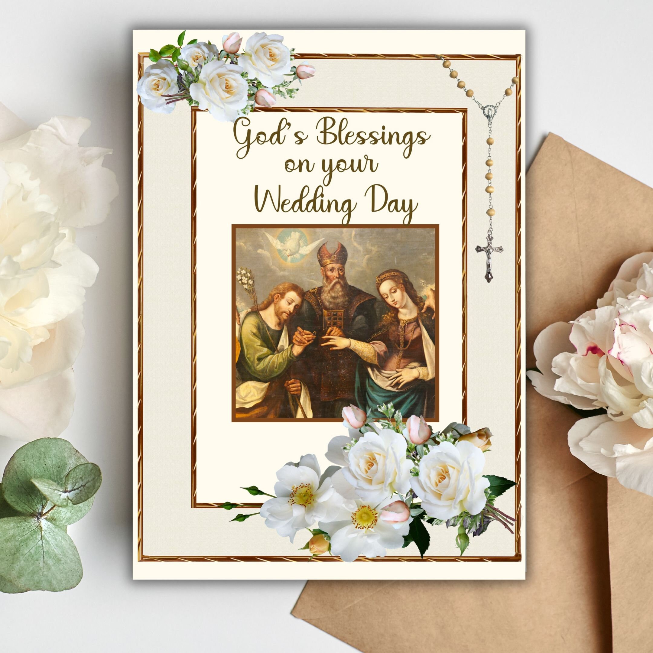 Catholic Wedding Printable Card, Holy Matrimony, Sacrament of Marriage ...