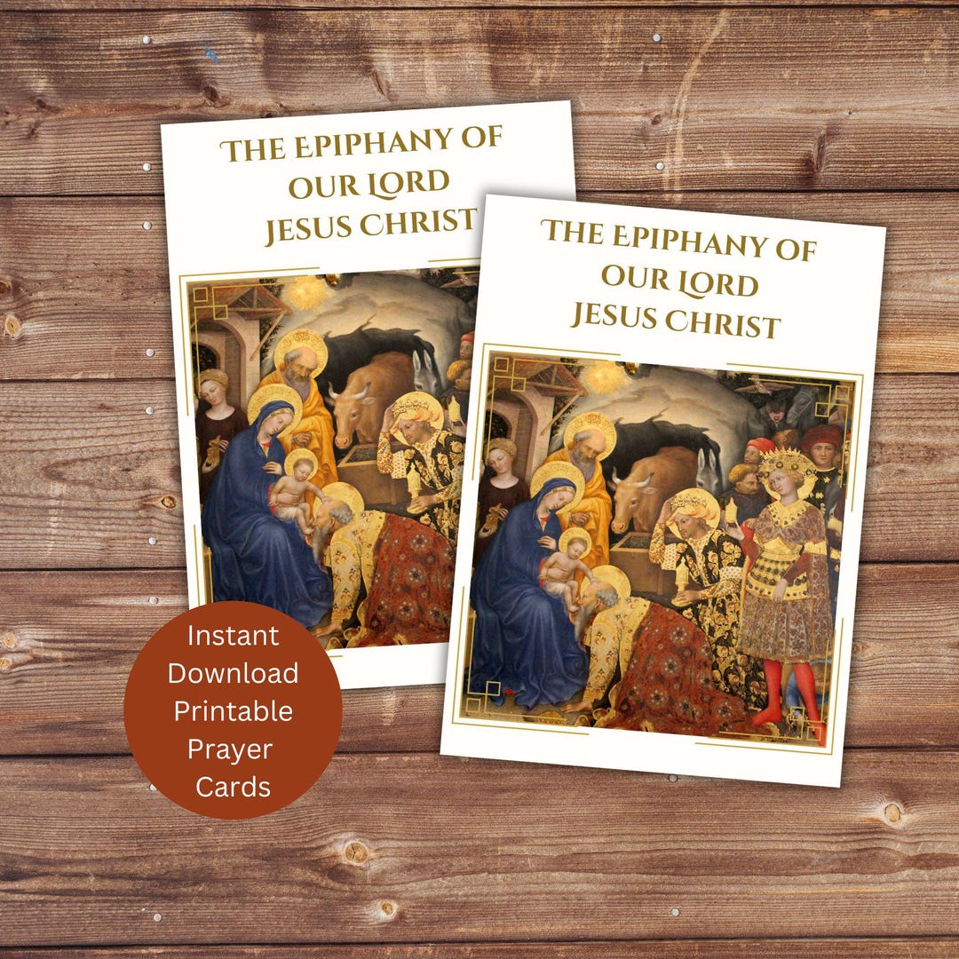 Printable Epiphany Prayer Cards, Catholic Holy Card for Three King's ...
