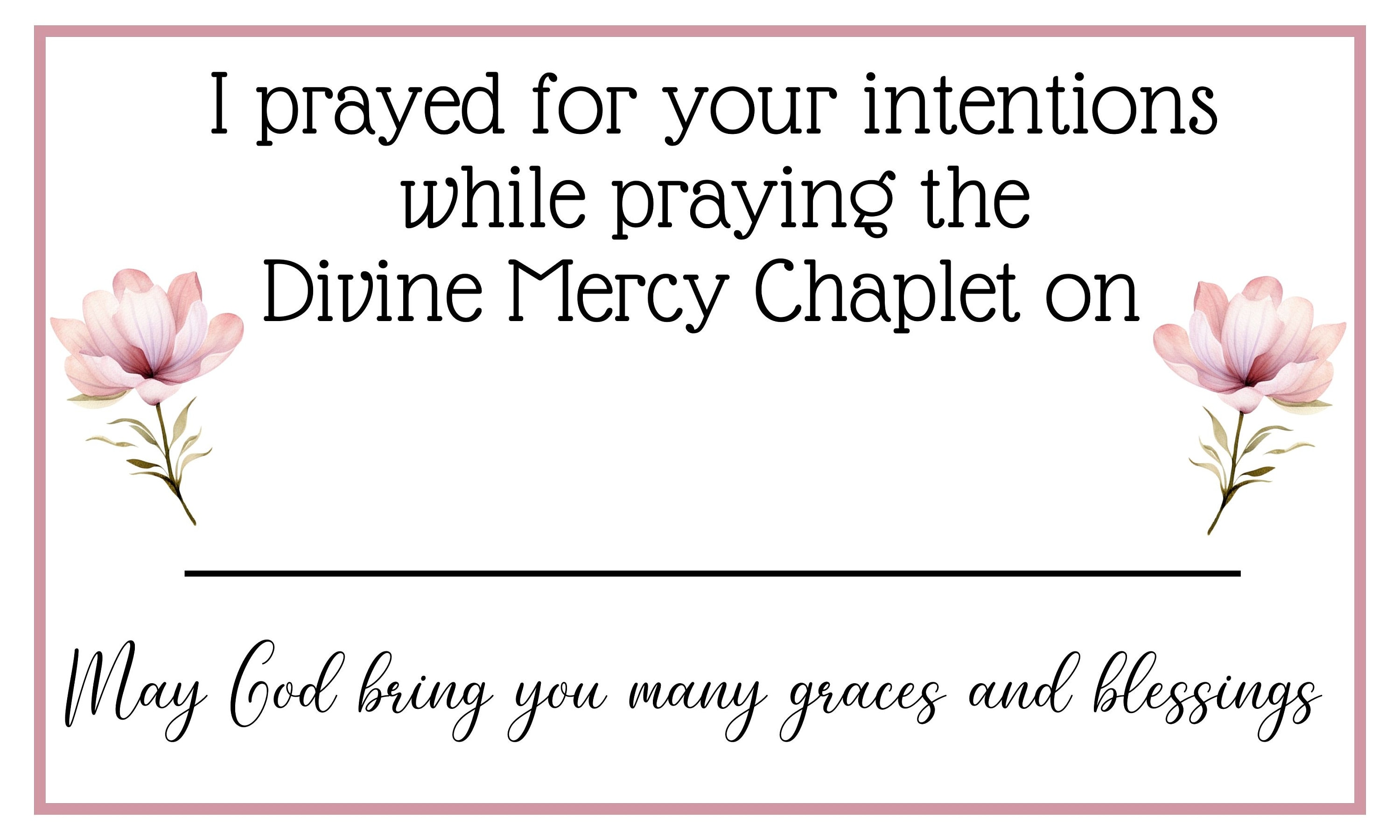 Mini Prayer Intention Printable Cards, Catholic Prayer Cards, Spiritual ...